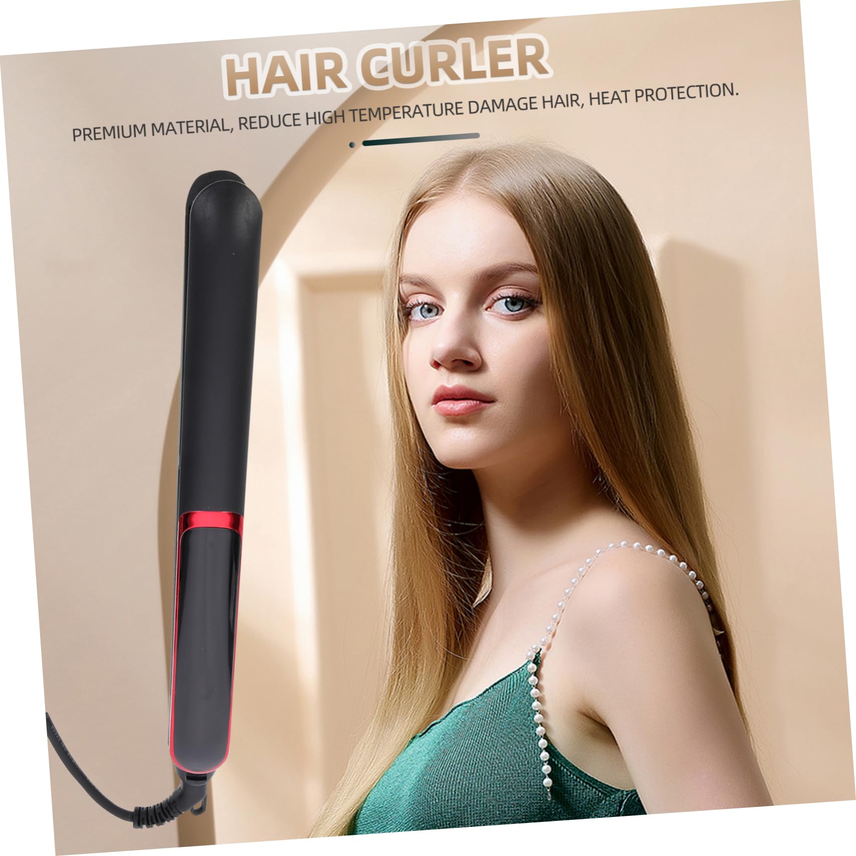 Balacoo Dual-Purpose Direct Power Panel Hair Wavy Look Flat Irons Wireless Curler straightner Cordless Curling Iron Portable Flat Iron PC Travel Electric Splint Adjustable Temperature