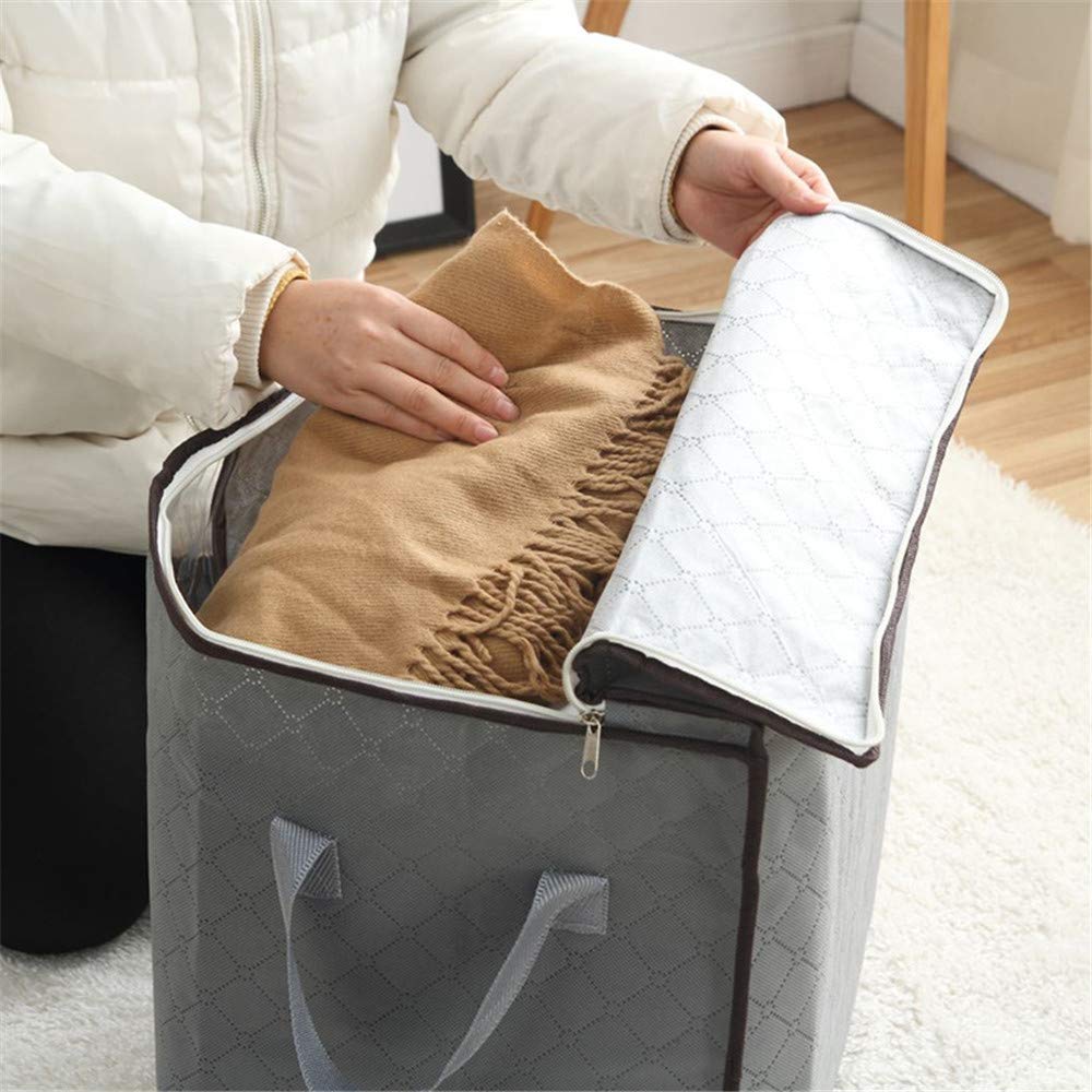 Armour Shell Closet Clothes Organizer Storage Bags - 3 Garment Shelf Organizers and Containers. Strong and Durable Large Capacity with Transparent Window, Moisture and Dust Proof Fabric Protection