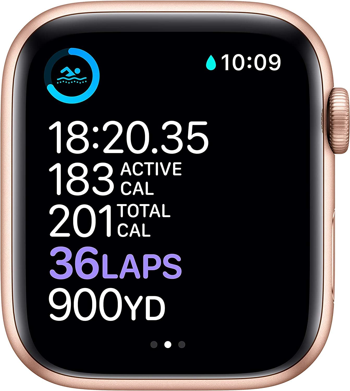 Apple Watch Series 6 (GPS, 44mm) - Gold Aluminum Case with Pink Sand Sport Band (Renewed)