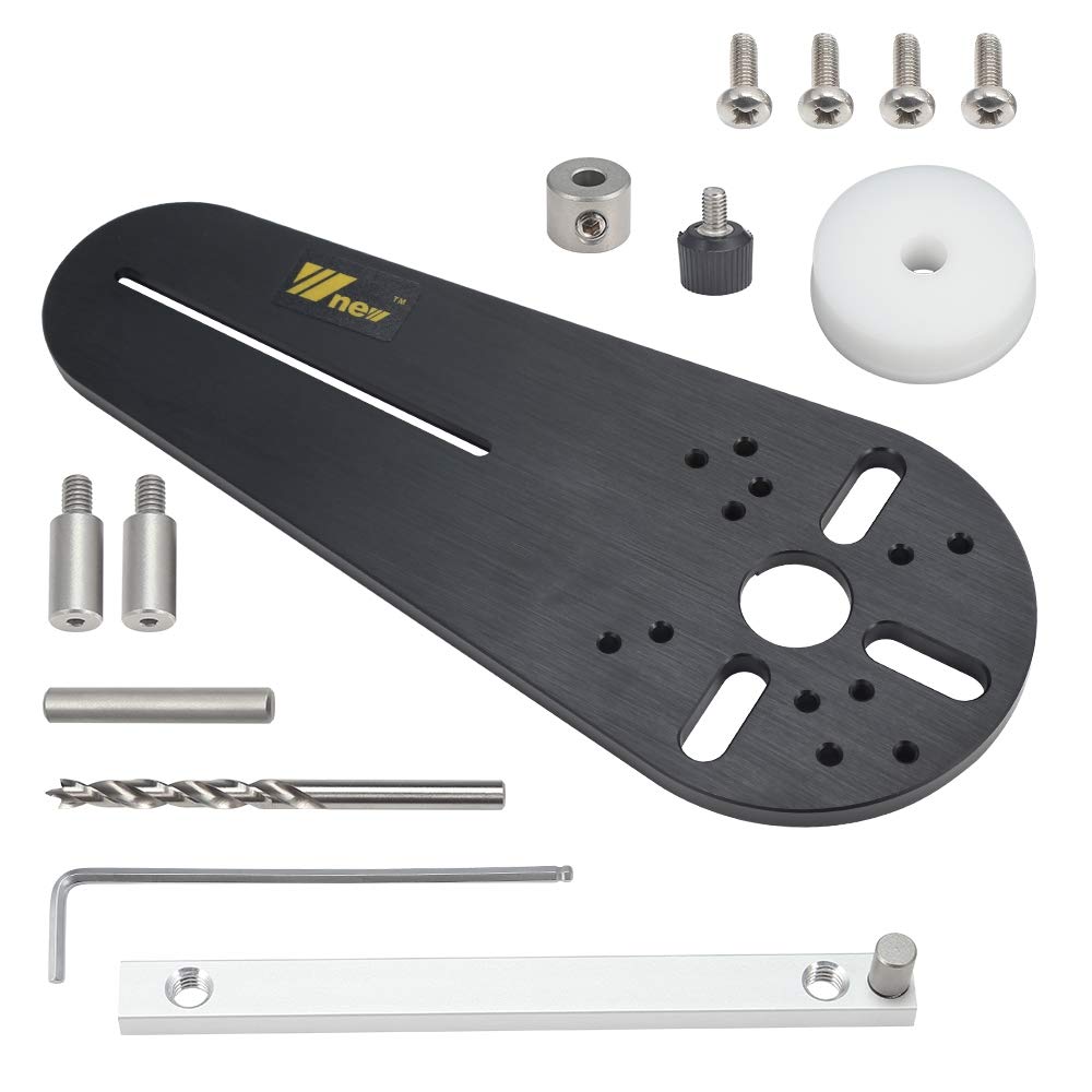 ArtisanShow Circle Cutting Jig for Electric Hand Trimmer Use Bakelite Woodworking Circle Groove Wood Router Milling Practical High Hardness Tool DIY Woodworking Tools Gift for Carpenter (Type C)