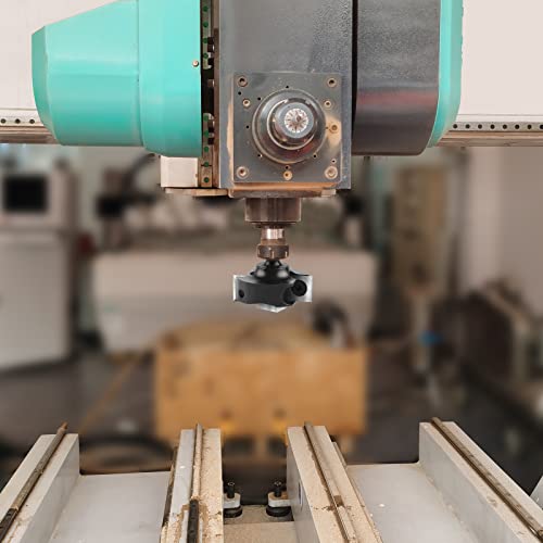 BINSTAK CNC Spoilboard Surfacing Router Bit 1/4" Shank, Slab Flattening Router Bit with 1-3/8" Cutting Diameter, 2+2 Flutes Insert Carbide Wood Planer Router Bits, Planing Bit for Woodworking