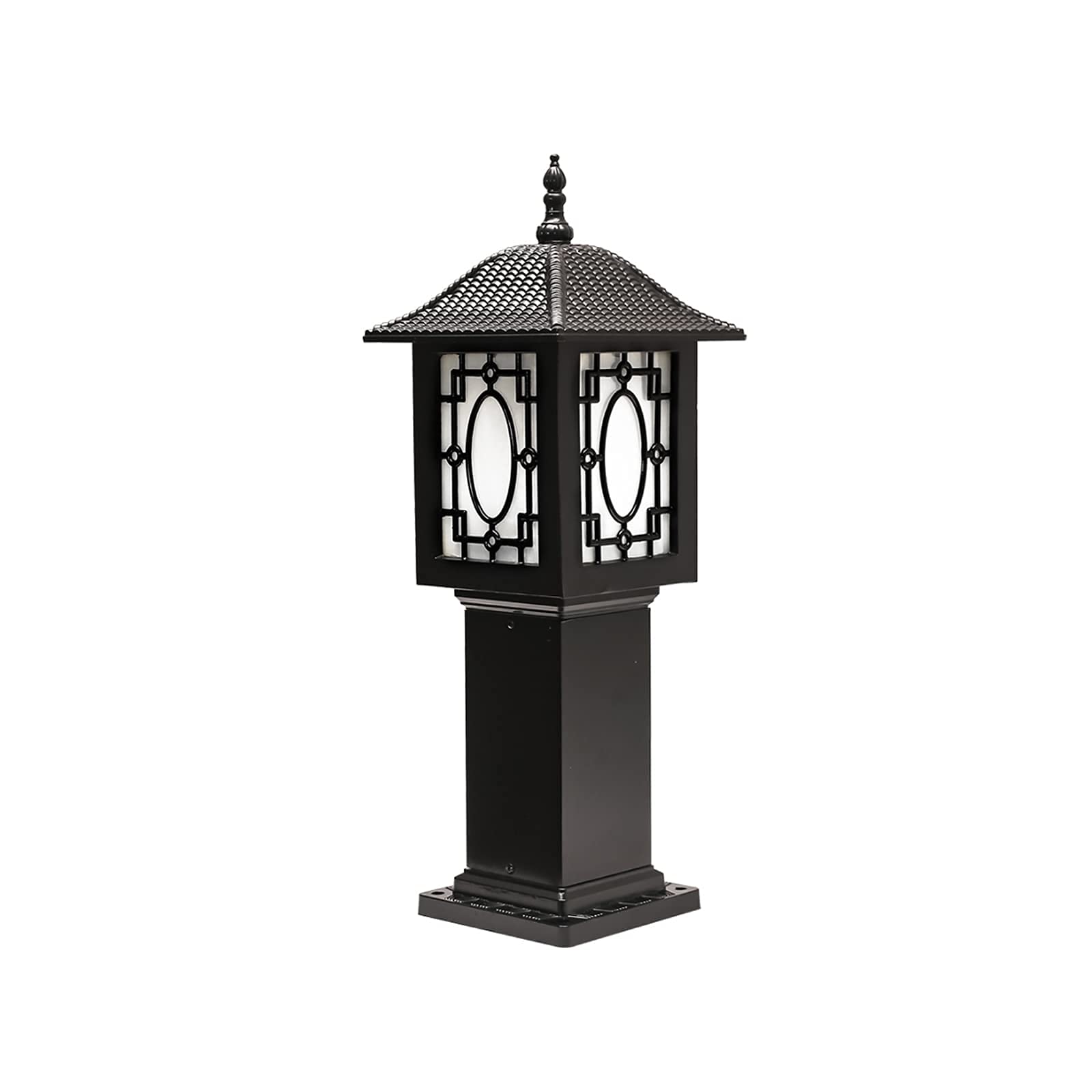 Post Lights Outdoor Waterproof Landscape Pillar Light, Home Garden Pathway Lawn Post Lamp Fence Door Bollard Stigma Lantern Classic Vintage Courtyard Street Patio Yard Driveway Pedestal Streetlight