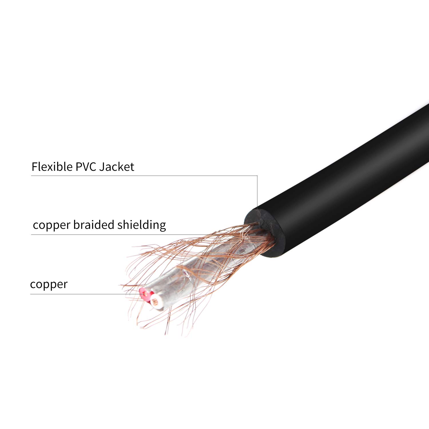 Baisun 10 ft DMX Cable 3 Pin Signal XLR Male to Female Cable for DJ Stage Lights(4 Pack)