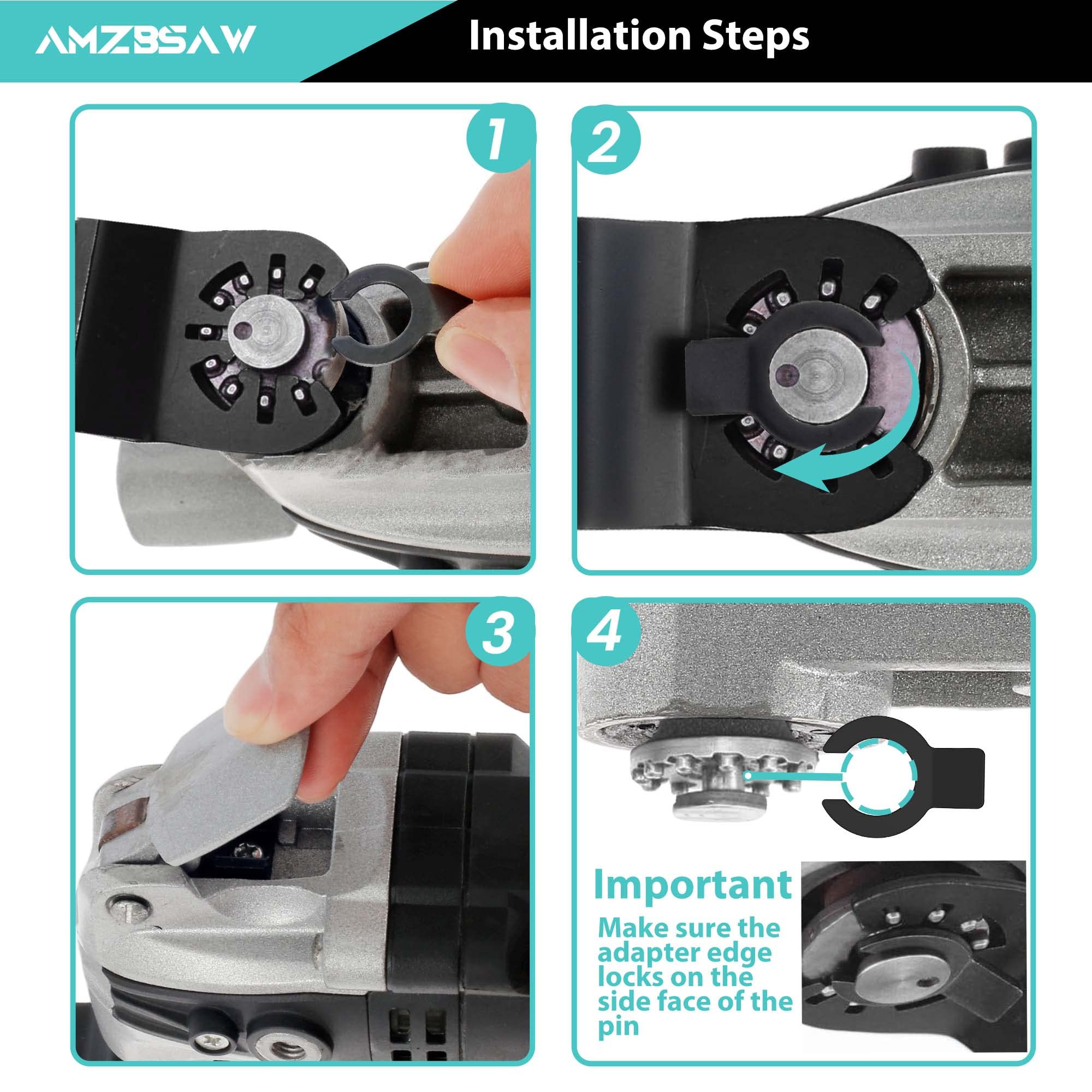 AMZBSAW 22PCS Titanium Oscillating Multitool Blades Metal Cutting, Universal Saw Blades for Metal Nails Hard Material and Wood Plastic, Multi Tool Blades Kits Fit Dewalt Bosch Worx Milwaukee Ryobi