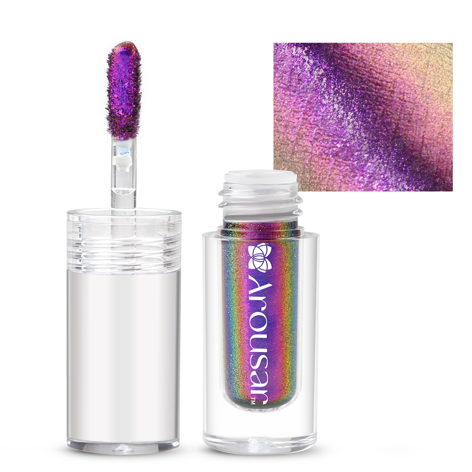 Arousar Metallic Liquid Eyeshadow, Chameleon Metallic Eyeshadow Multi-Color Shifting, Highly Pigmented and Shimmer Eye Makeup, Long Lasting Cosmetics, 01 MERMAID'S TEARS