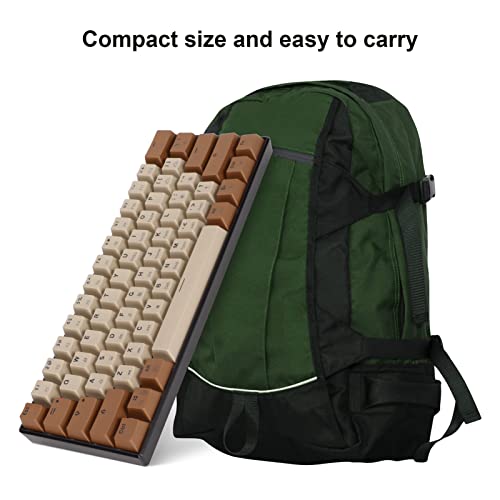 Gaming Keyboard, 61keys Mechanical Keyboard with Color Mixing Light, Multiple Luminous Modes, for Windows2000, Xp, Vista, Win 7, HarmonyOS, Win 8, Win 10, Android, iOS(Green axis)