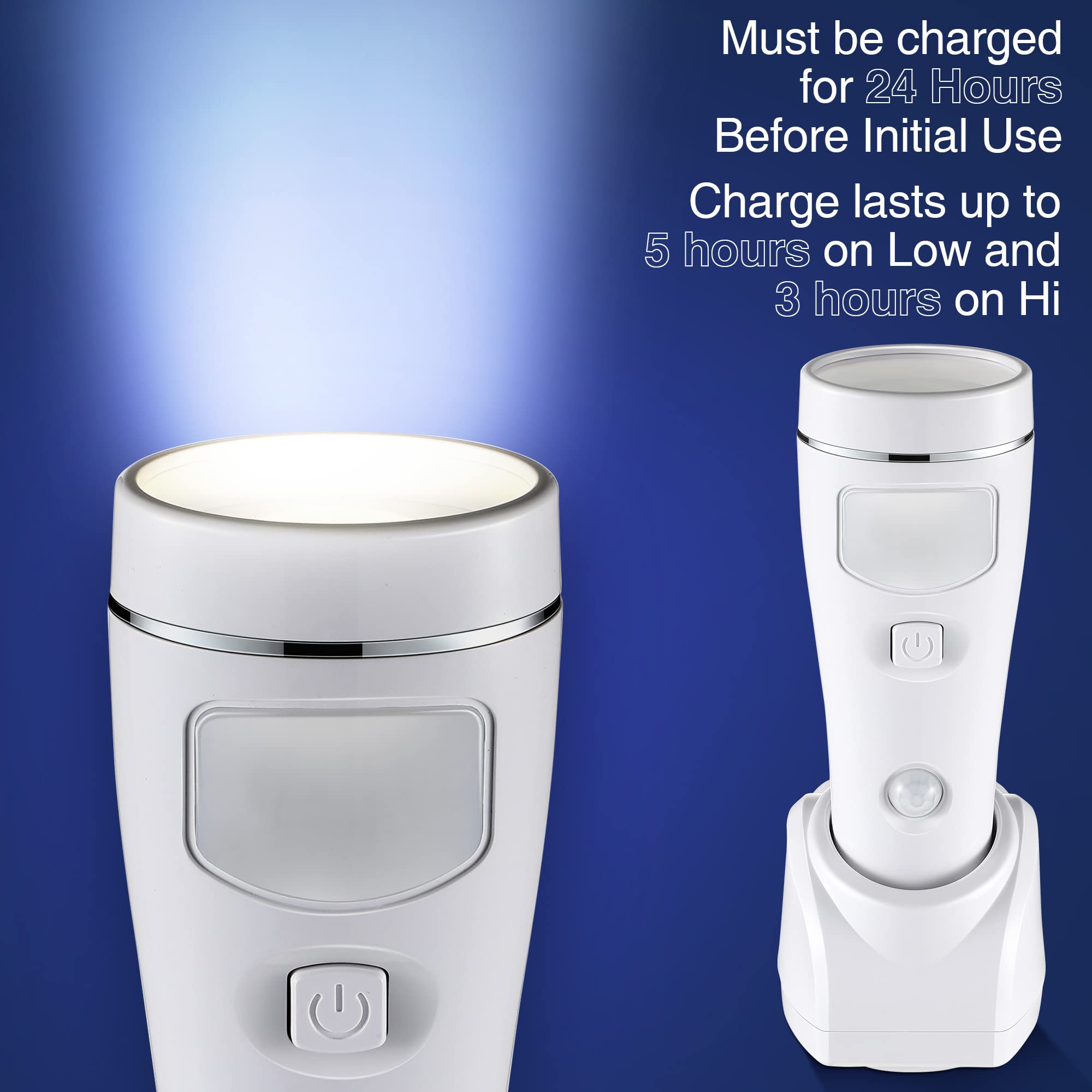 Enhon 4 in 1 LED Rechargeable Plug in Flashlights, 6 Pack LED Emergency Lights for Home Power Failure Emergency, Plug in Power Outage Light, Power Failure Light with Motion Detection (White)