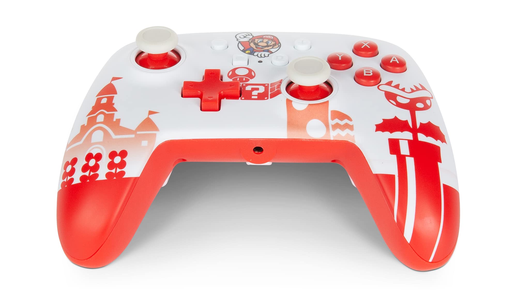 PowerA Enhanced Wired Controller for Nintendo Switch - Mario Red/White, Gamepad, game controller, wired controller, officially licensed (Nintendo Switch)