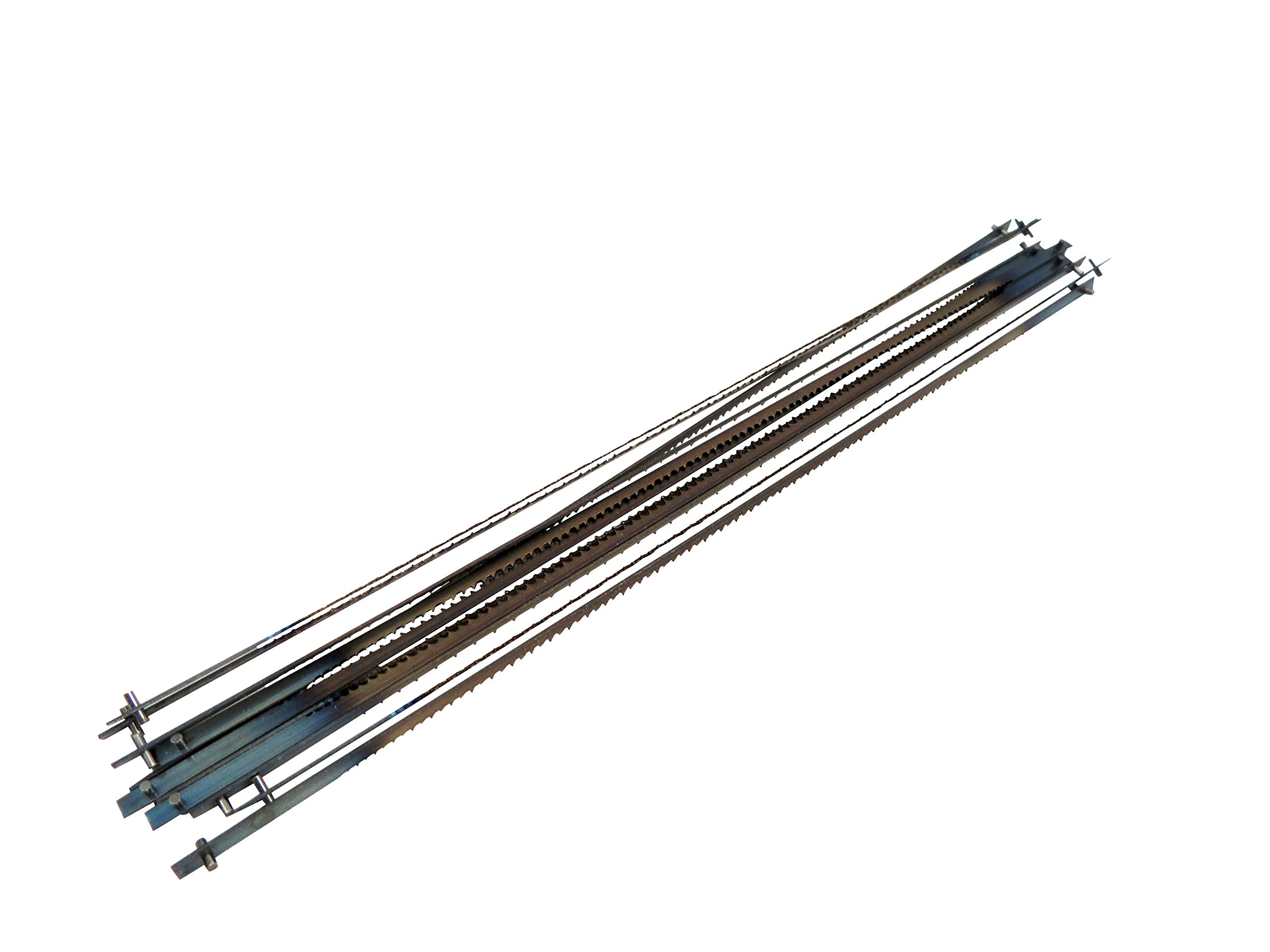 Knew Concepts 125.012 MK IV 6.5 Inch Coping Saw with Cam Lever Tension, Rotating Blade and 12 Each 18 TPI Pegas Pinned Coping Saw Blades