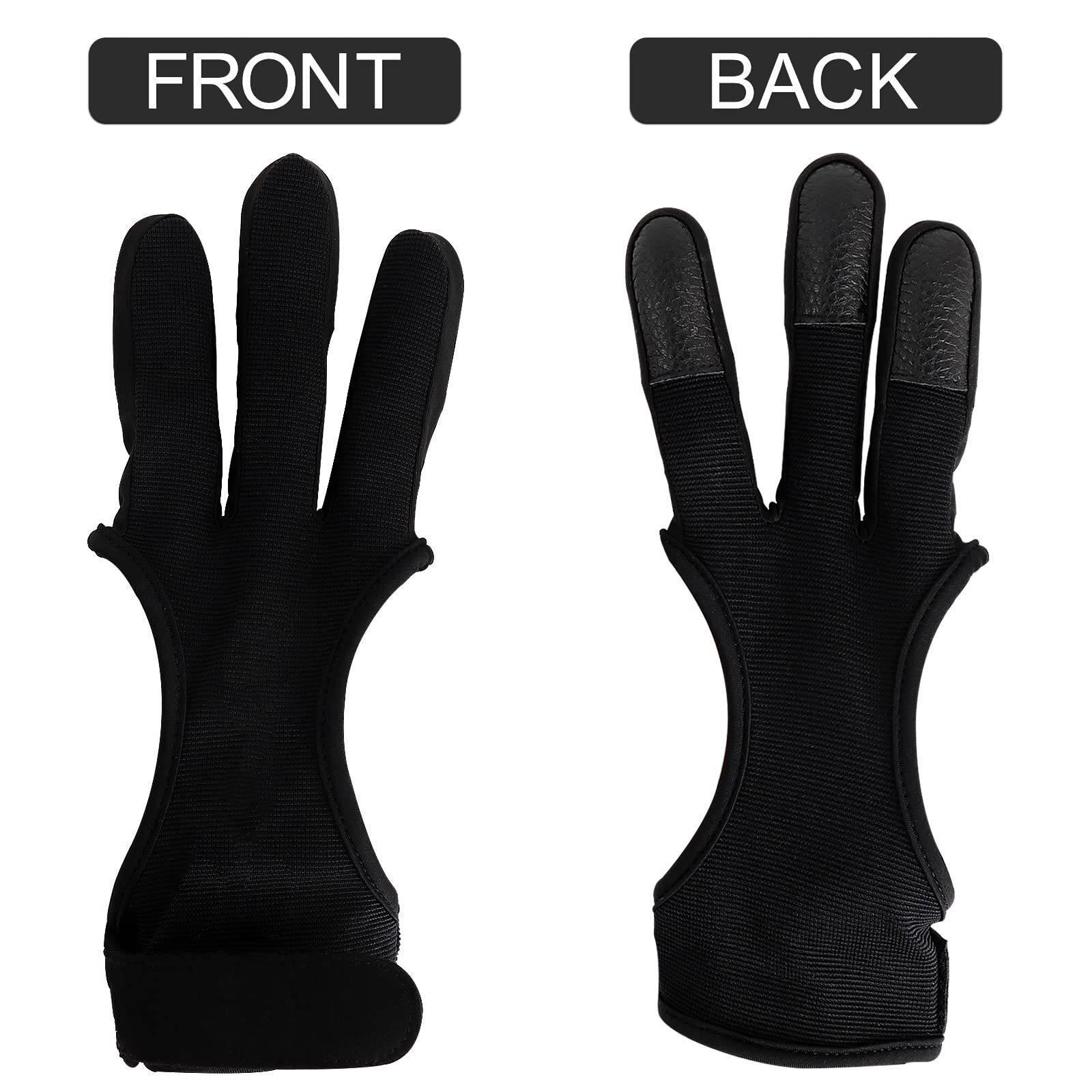 Archery Gloves,IEKEDOI Three Finger Protector Archery Accessories for Men Women & Youth,M