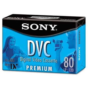 Sony Premium Grade Digital DVC Videotape Cassette, 80 Minutes