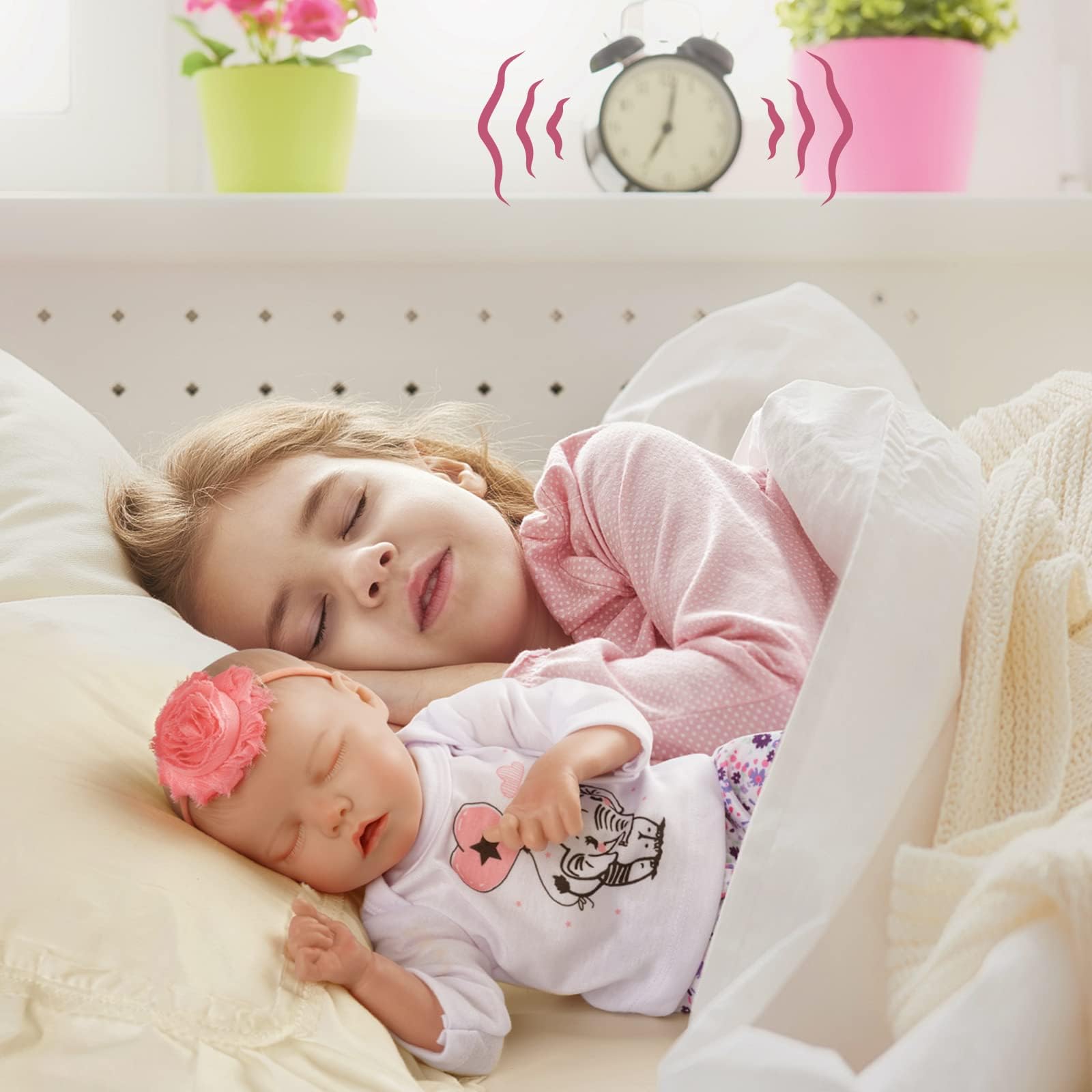 BABESIDE Lifelike Reborn Baby Dolls - 17Inch Soft Realistic-Newborn Baby Dolls with All Accessories Handmade Sleeping Babies Doll for Authentic Experience, for 3+ Years Old Girls