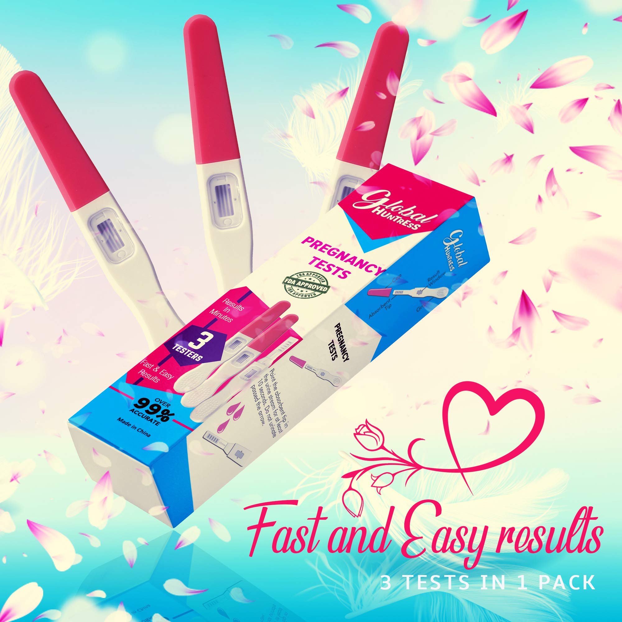 at-Home Early Pregnancy Test Kit | Early Detection 3 Tests Included - Accurate & Easy Response Results