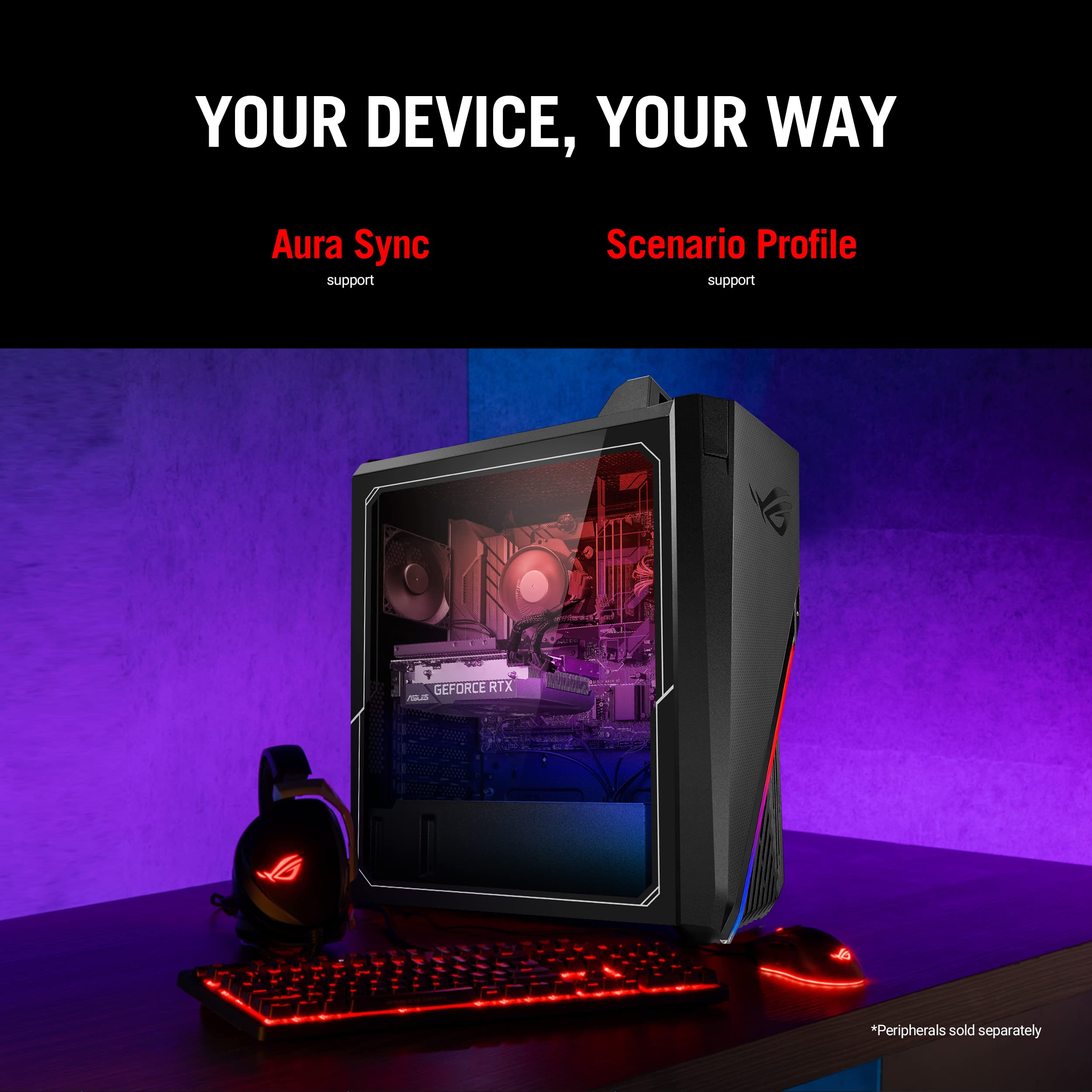 ASUS ROG Strix GT15 Gaming Desktop PC, Intel Core i7-12700F, GeForce RTX 3060, 16GB DDR4 RAM, 512GB SSD, Windows 11 Home, G15CF-BS764,Black