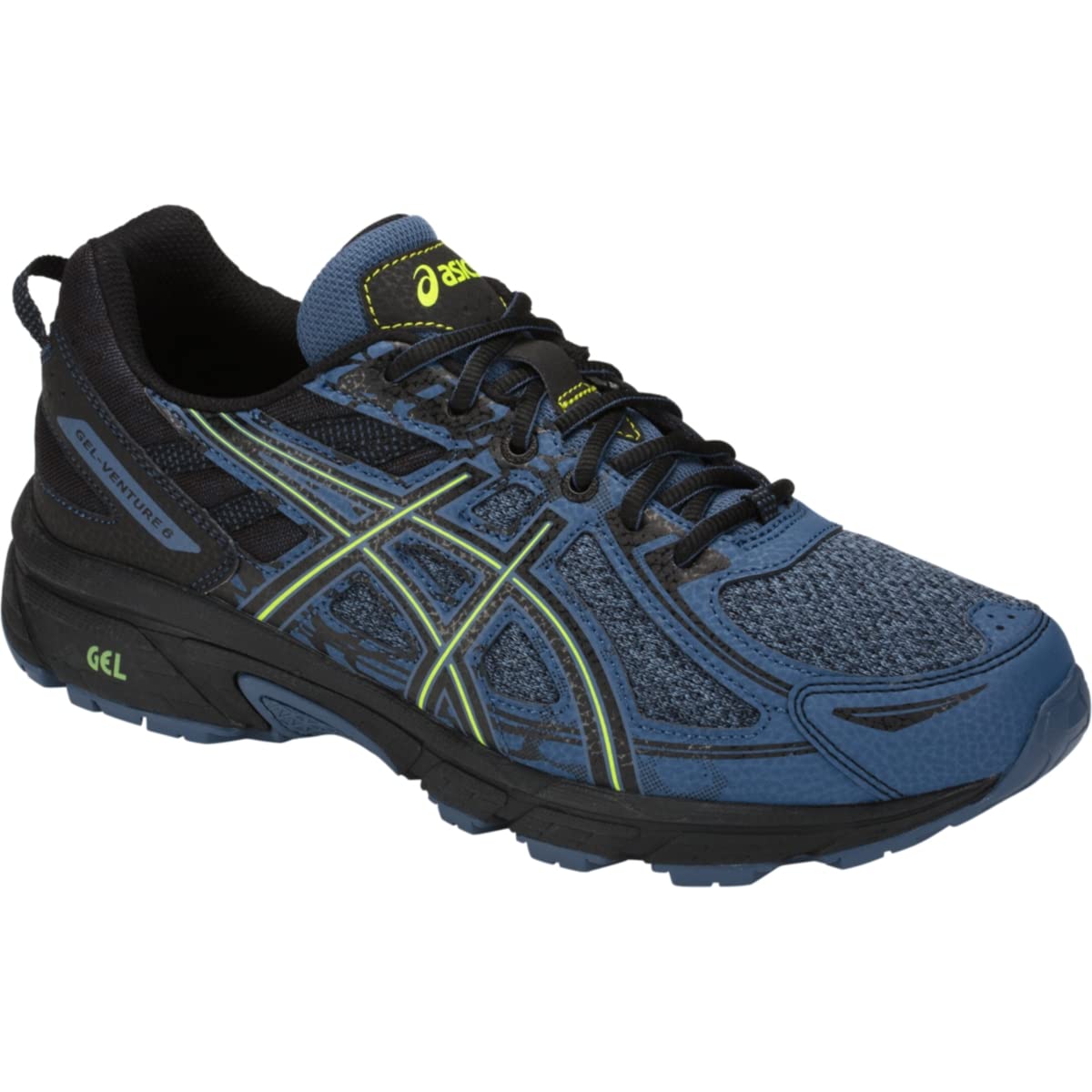 ASICS Men's Gel-Venture 6 Aluminum/Black/Directoire Blue Shoe 10 M US