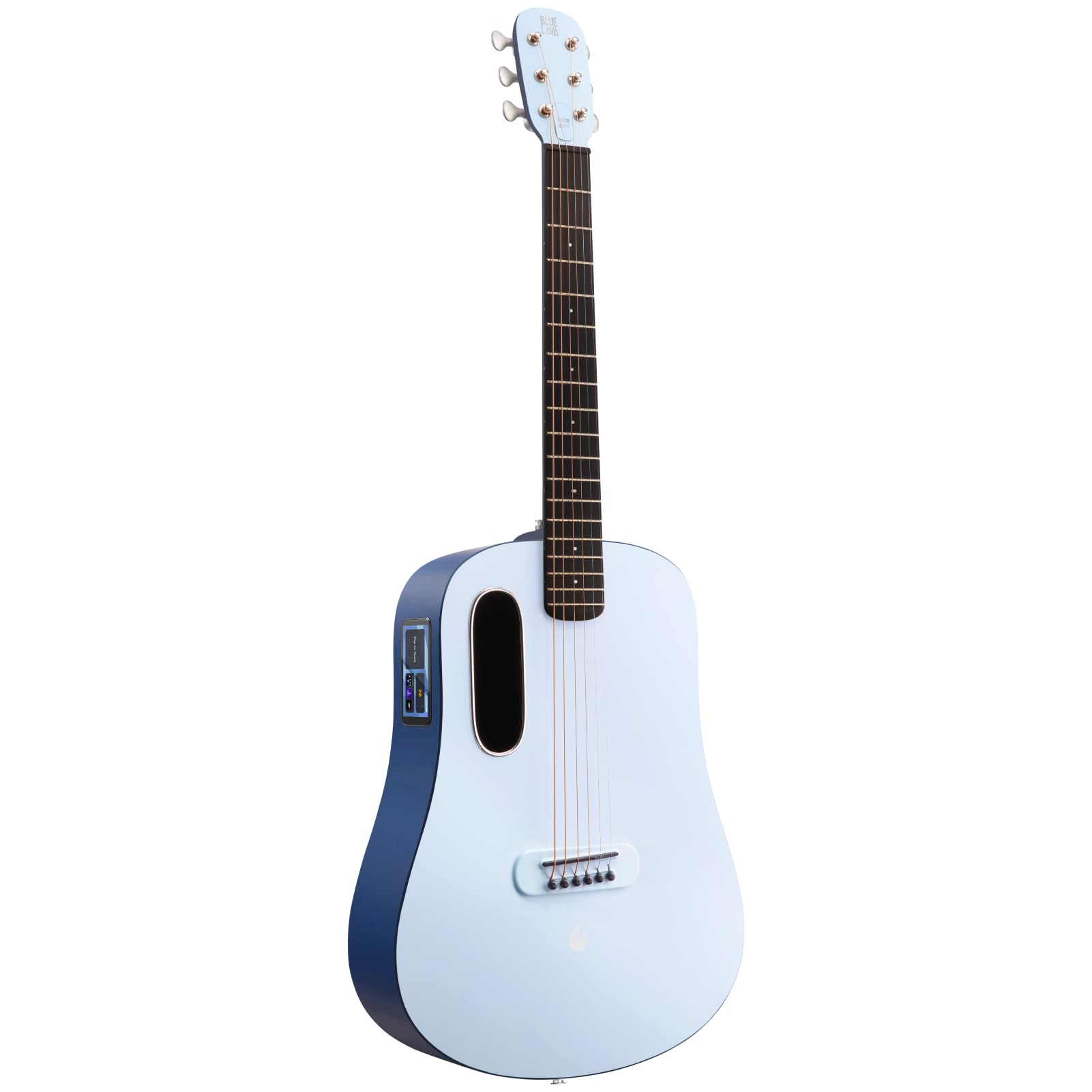 BLUE LAVA Touch Smart Guitar, Beginner Acoustic Practice Guitars for Adults & Teens 36'' Ocean Blue