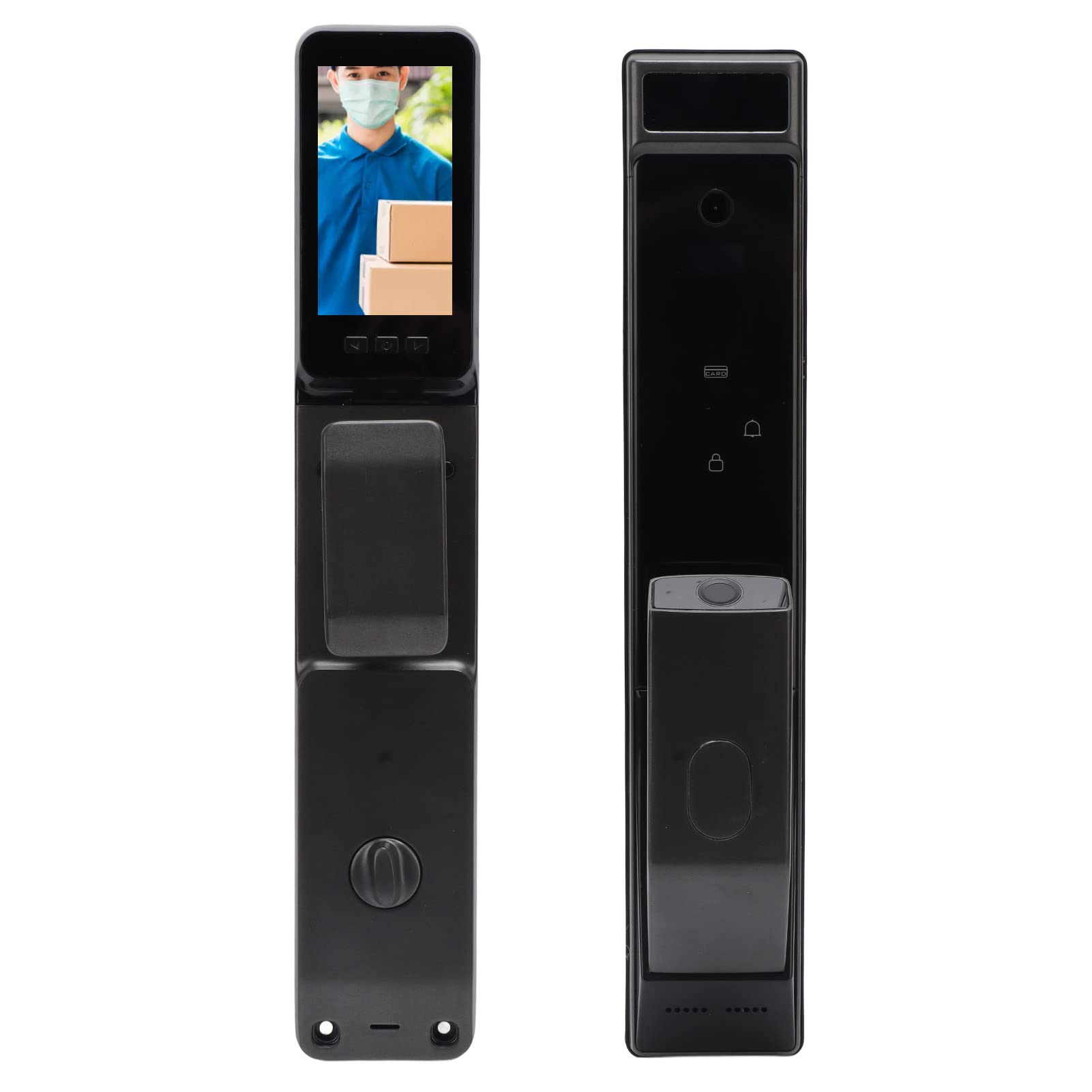 Asixxsix WiFi Smart Lock, Fingerprint Keyless Entry Door Lock App Remote Control Face Recognition Card Password Visual Viewer Electronic Deadbolt with Alarm Security Door Lock for Apartment
