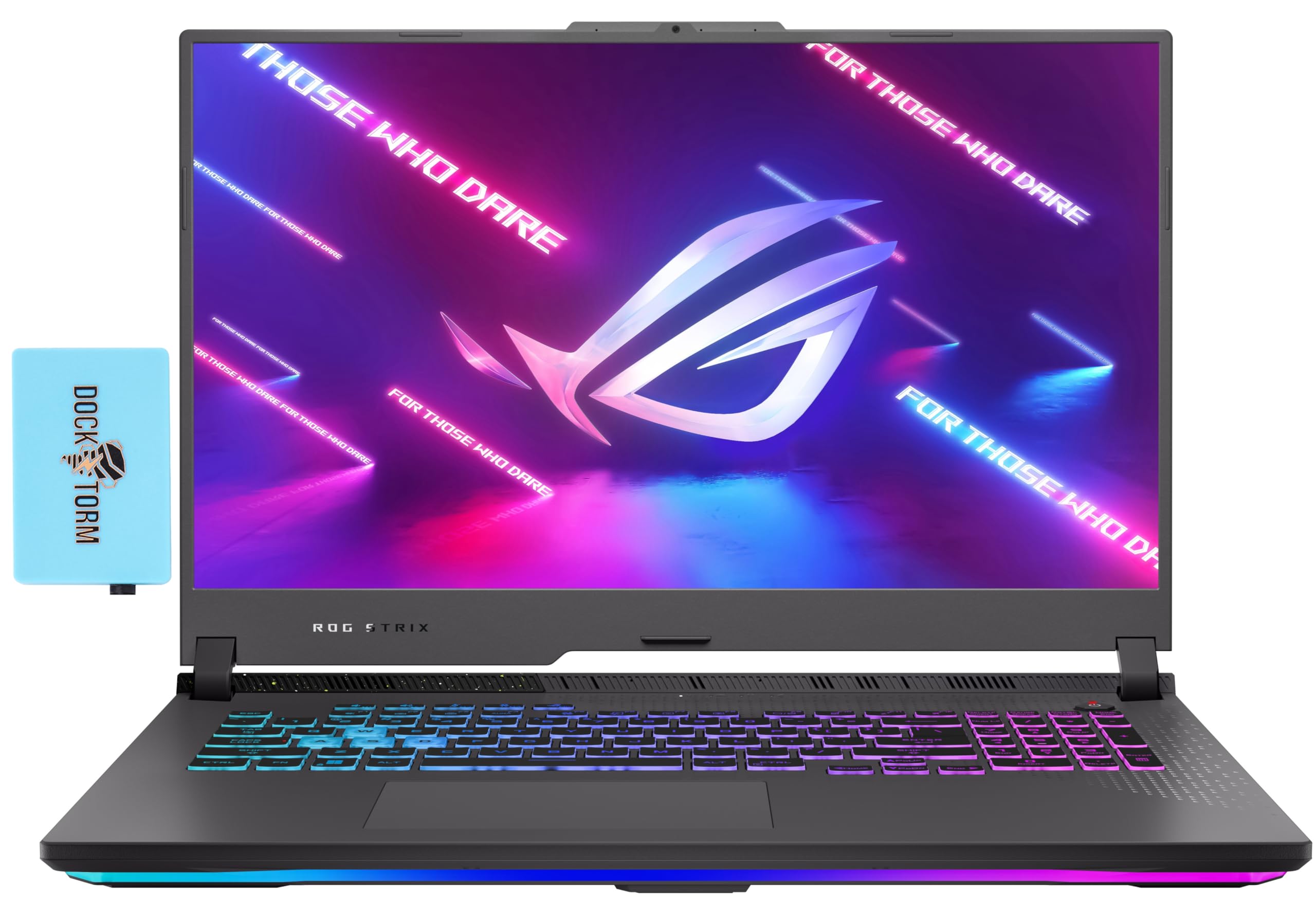 ASUS ROG Strix G17 G713 17.3" 240Hz Gaming & Entertainment Laptop (AMD Ryzen 9 7945HX 16-Core, 32GB DDR5, 4TB PCIe SSD, GeForce RTX 4070, WiFi 6E, Win 11 Pro) w/Dockztorm Hub