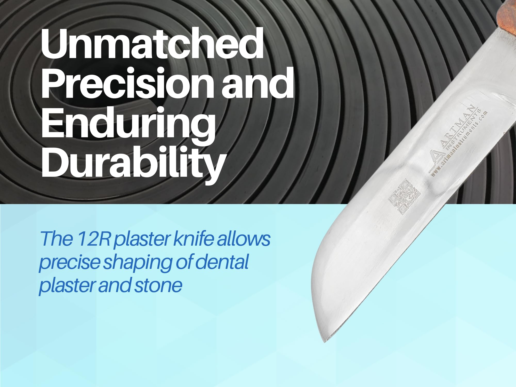 Artman Instruments Plaster Knife Set of 3 Wax Cutting Dental LAB Instrument #12R Model Removing from Impression