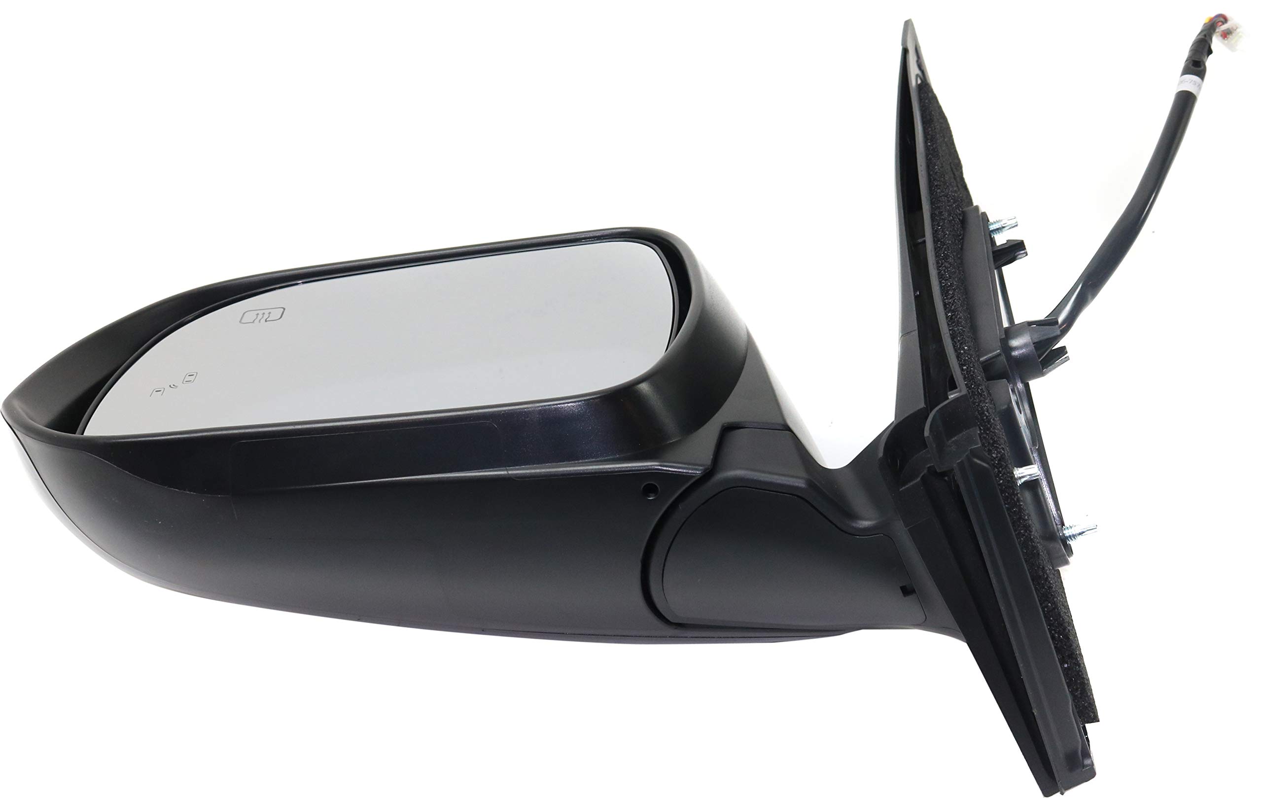 Kool Vue Driver Side Power Heated Mirror for Toyota Sienna 2013-2017 Manual Fold With Blind Spot Monitor; Without Signal Light & Memory Paintable