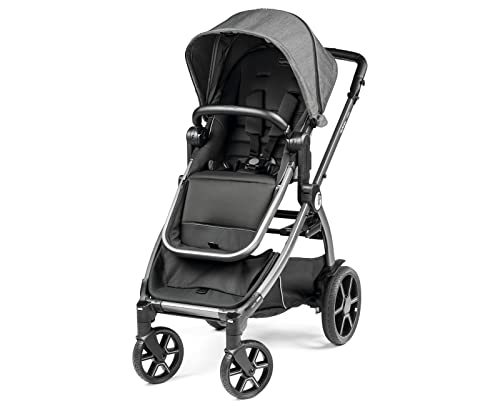 Peg Perego Ypsi Travel System - Includes Ypsi Lightweight Reversible Stroller and Primo Viaggio 4-35 Nido Infant Car Seat - Made in Italy - Atmosphere (Grey)