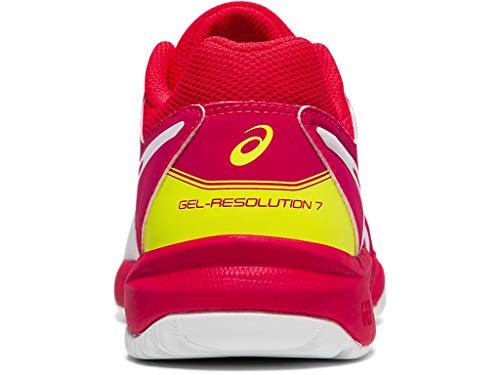 ASICS Kid's Gel-Resolution 7 GS Tennis Shoes, 1.5M, White/Laser Pink