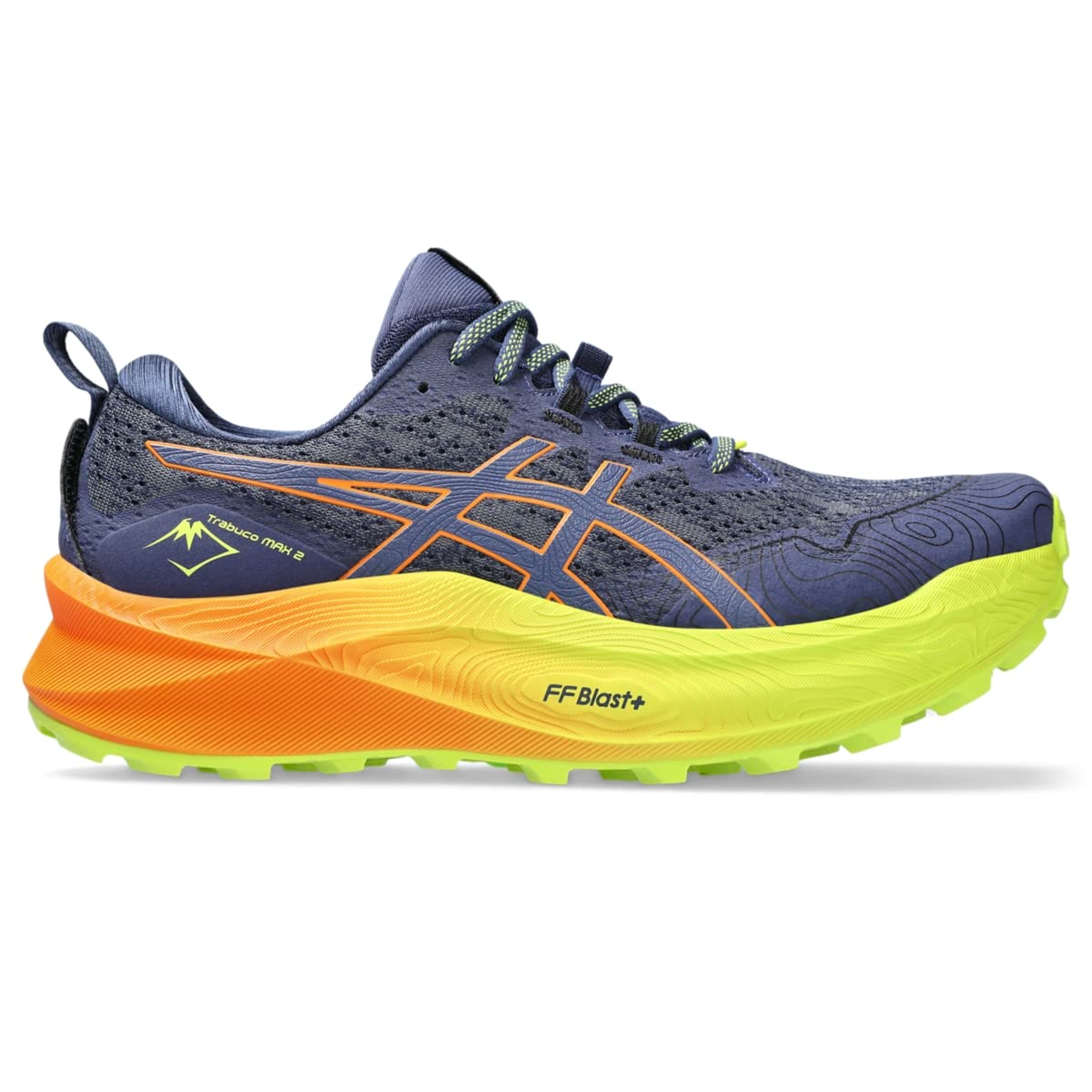ASICS Men's Trabuco Max 2 Running Shoes, 11.5, DEEP OCEAN/BRIGHT ORANGE