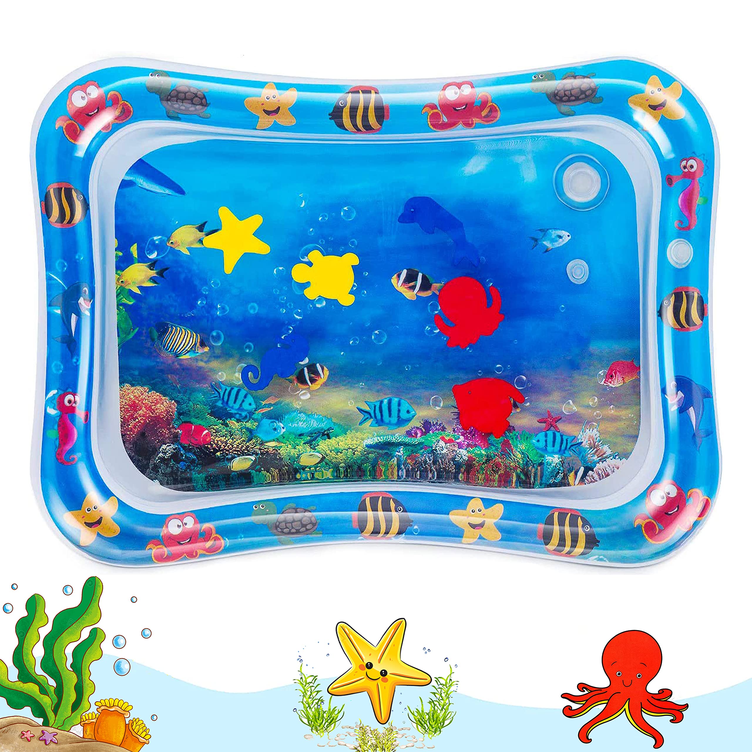 BAIVYLE Inflatable Tummy Time Water Mat for Babies,Great Gift Idea for Newborns, Baby Toys for 3 6 9 Months Girls and Boys Sensory Development