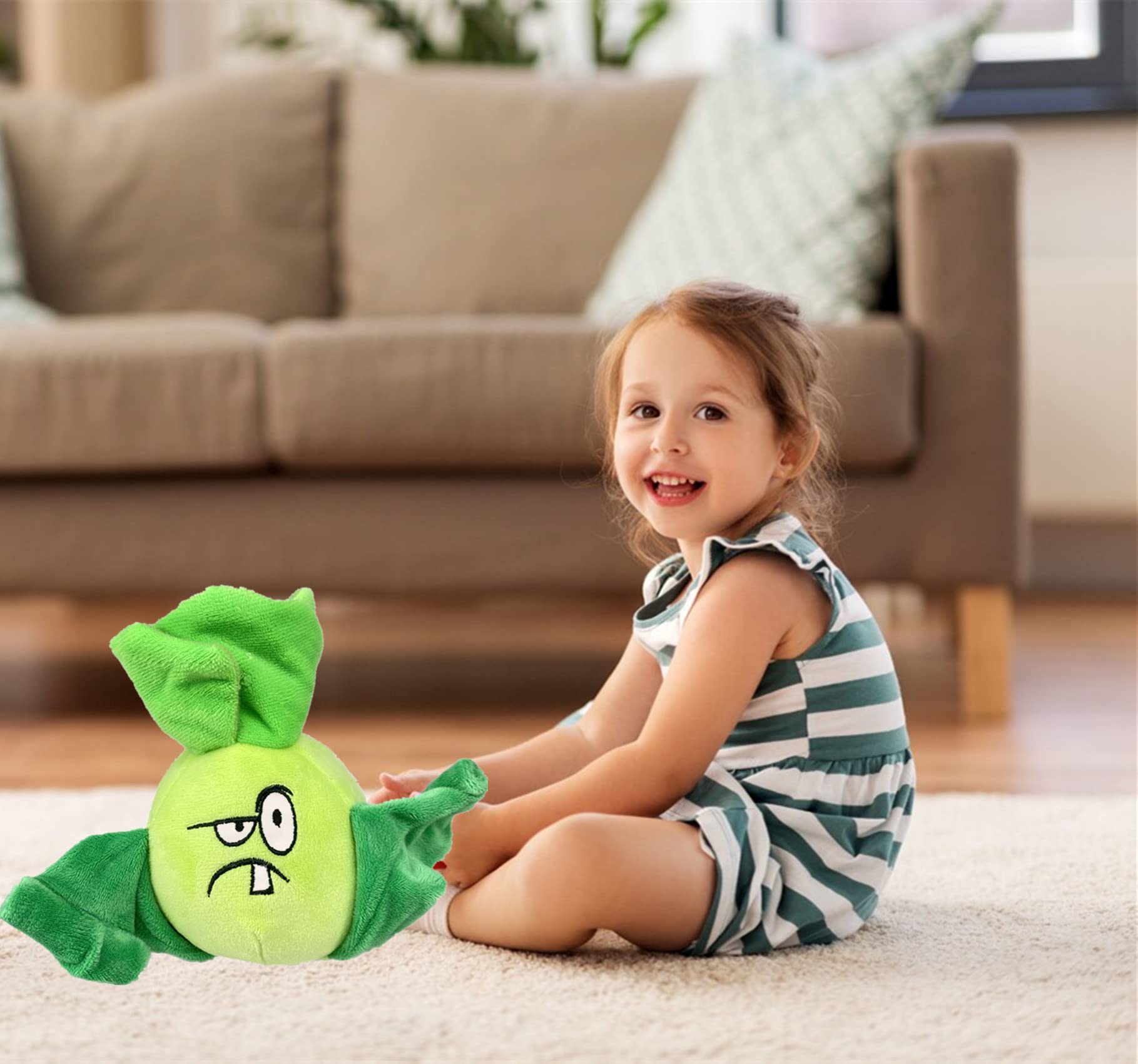 JHESAO 6" PVZ Plush Bonk Choy Toys PVZ 1 2 Stuffed Soft Zombies Doll Chinese Cabbage Plant Toy New