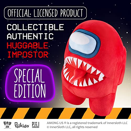 Among Us Plush Impostor | Unique Collectibles |Playable Characters | 10 Inch Doll -Huggable Plushie w/Teeth and Tongue Sticking Out | Kids’ Toys Licensed