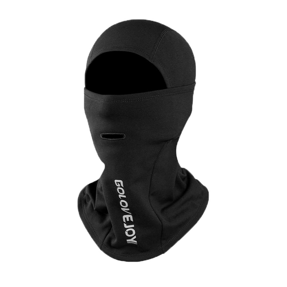 Balaclava Ski Mask Winter for Men Women,Anti Dust Windproof Thermal Motorcycle Loops Reusable Face Mask(Black) (Black-TJ16)