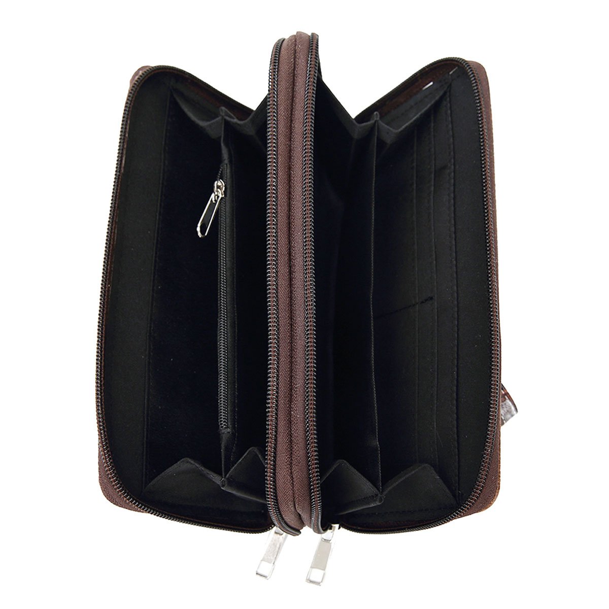 Cowgirl Trendy Western Style Concealed Carry Country Fringe Purse Handbag Shoulder Bag Wallet Set Brown