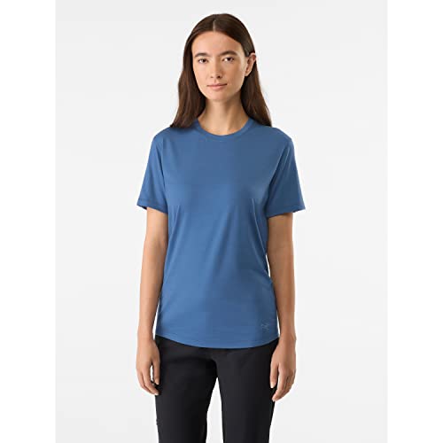 Arc'teryx Lana Crew Neck Shirt SS Women's | Versatile Top in a Performance Merino Blend | Moonlit, Large