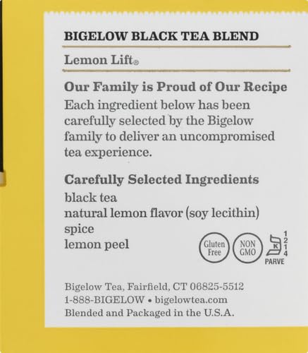 Bigelow, Black Tea, Lemon Lift, 20 Tea Bags, 1.37 oz (38 g)