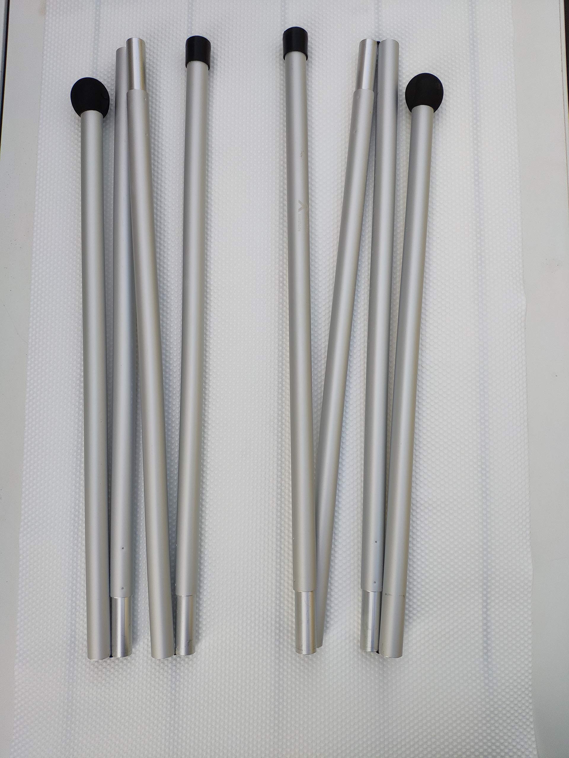 ARTIK SUNSHADE Aluminium Tent Pole Mat Silver Anodised (177cm (4parts))