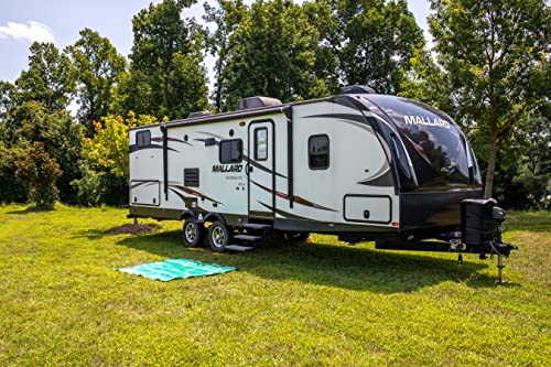 Camco 5'x 6-1/2' Handy Mat with Strap | Ideal for picnics, Beaches, RVing and outings | Weather-Proof | Football Field Print (42819)