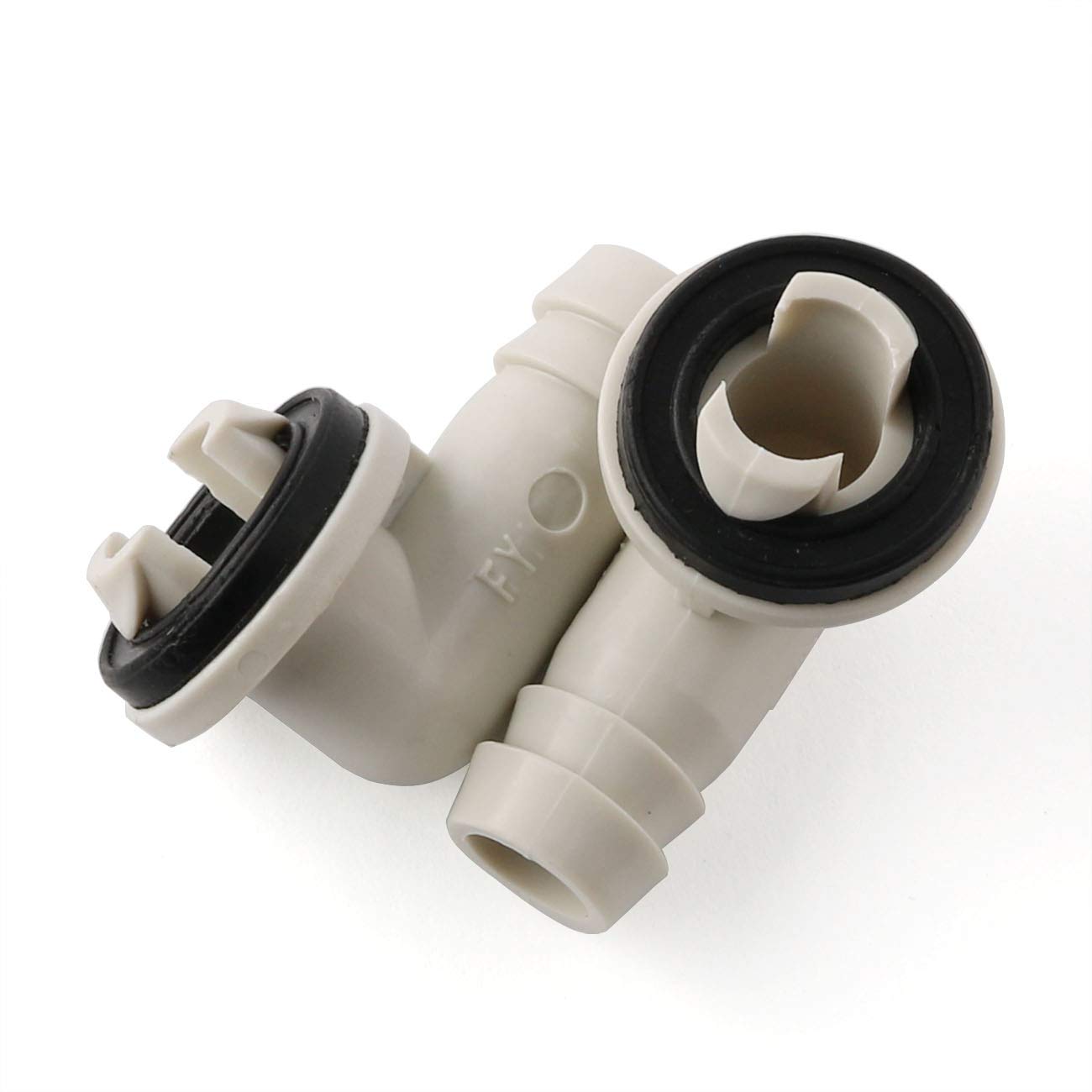 E-outstanding Air Conditioner Drain Connector 2PCS 3/5 Inch AC Drain Hose Elbow Fitting with Rubber Ring for Window AC and Mini Split Units