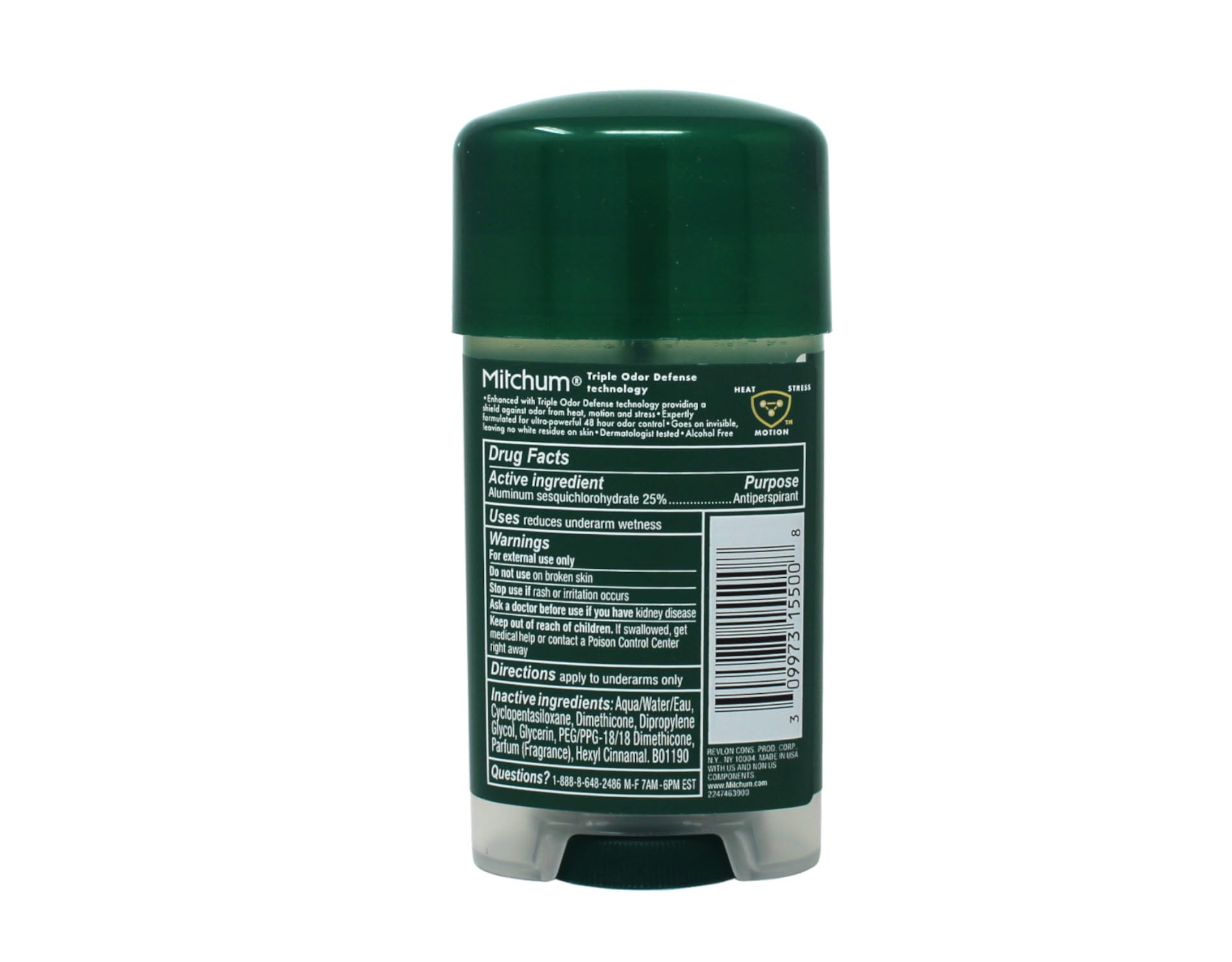 Mitchum Power Gel Antiperspirant Deodorant - Unscented - Net Wt. 2.25 OZ (63 g) - Pack of 3