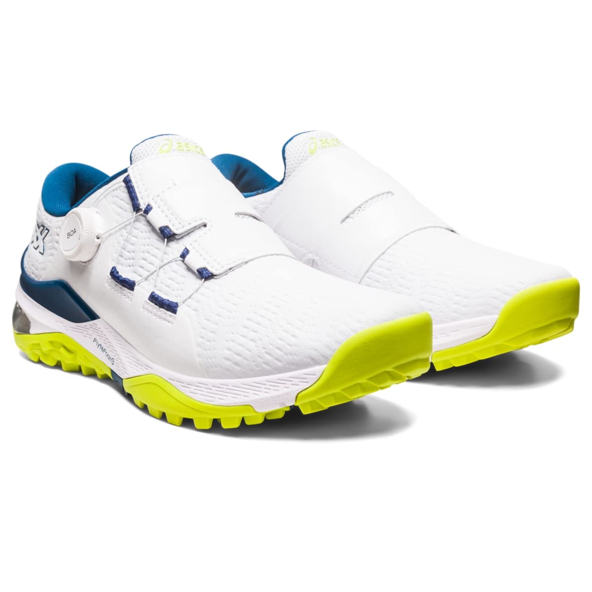 ASICS Men's Gel-Kayano ACE BOA Golf Shoes, 10.5, White/MAKO Blue
