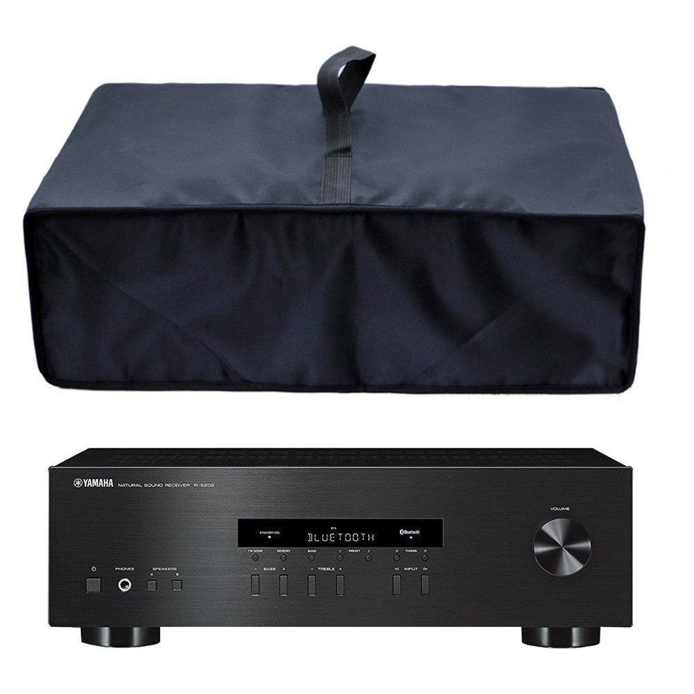 CYGQ Black Premium Nylon Fabric Dust Cover Case Protector for Yamaha R-S202BL/R-N303BL/RX-V385/RX-V685 Stereo Receiver
