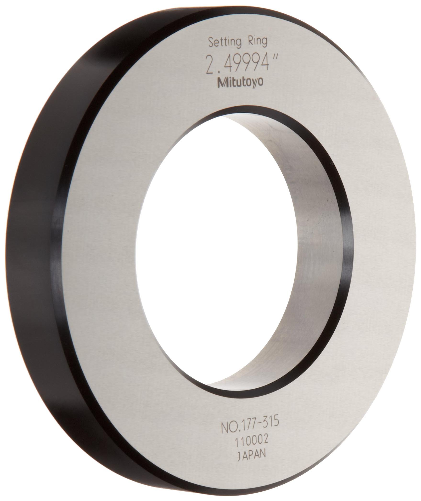 Mitutoyo 177-315 Setting Ring, 2.5" Size, 0.79" Width, 4.41" Outside Diameter, +/-0.00006" Accuracy