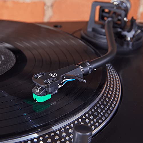 Audio-Technica at-LP120XUSB Direct-Drive Turntable (Analog & USB), Black, Hi-Fidelity, plays 33 -1/3, 45, and 78 RPM Records, Convert Vinyl to Digital (AT-LP120XUSB-BK-cr) (Renewed)