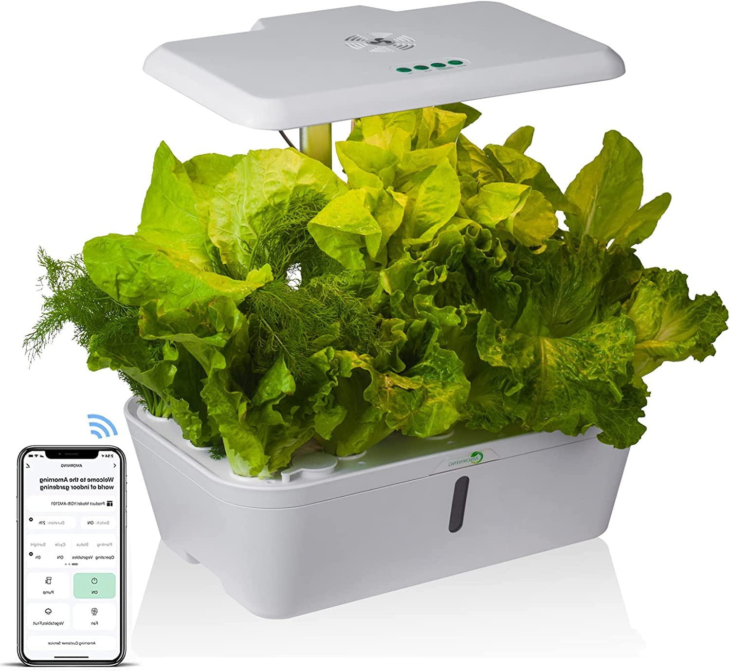 AMORNING YDB-AM2101 Hydroponics Growing System, White