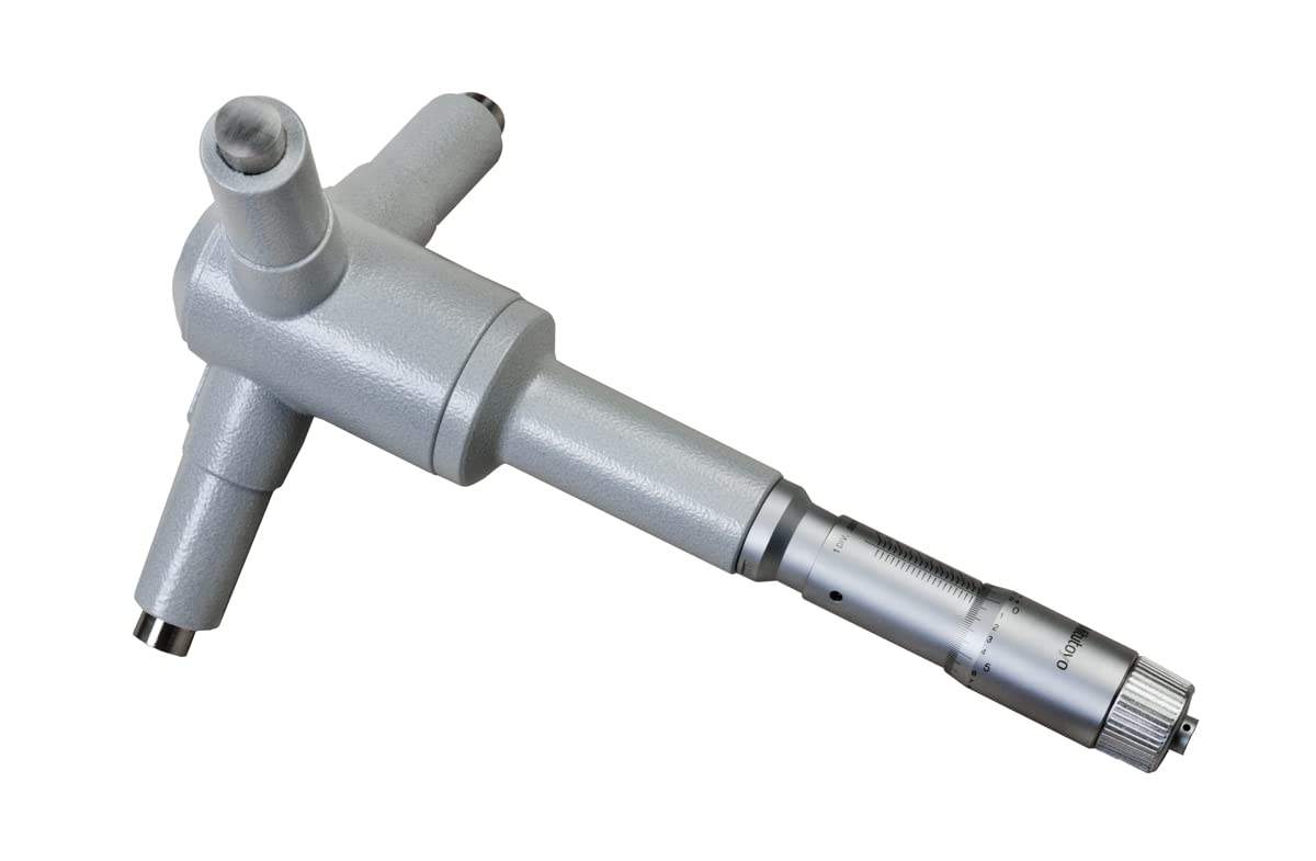Mitutoyo 368-870 Holtest (Type ll) Vernier Inside Micrometer, Three-Point, 2-2.5" Range, 0.0002" Graduation, +/-0.00015" Accuracy