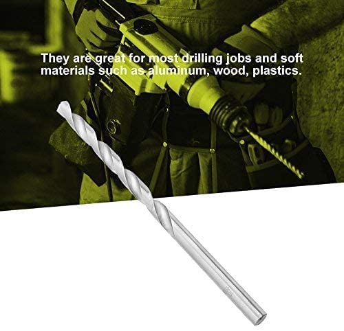 Auniwaig 2pcs Extra Long Twist Drill Bits, HSS Straight Round 4.5mm Shank Twist with 160mm Length Drill Bit Drilling Tool for Wood Plastic and Aluminum