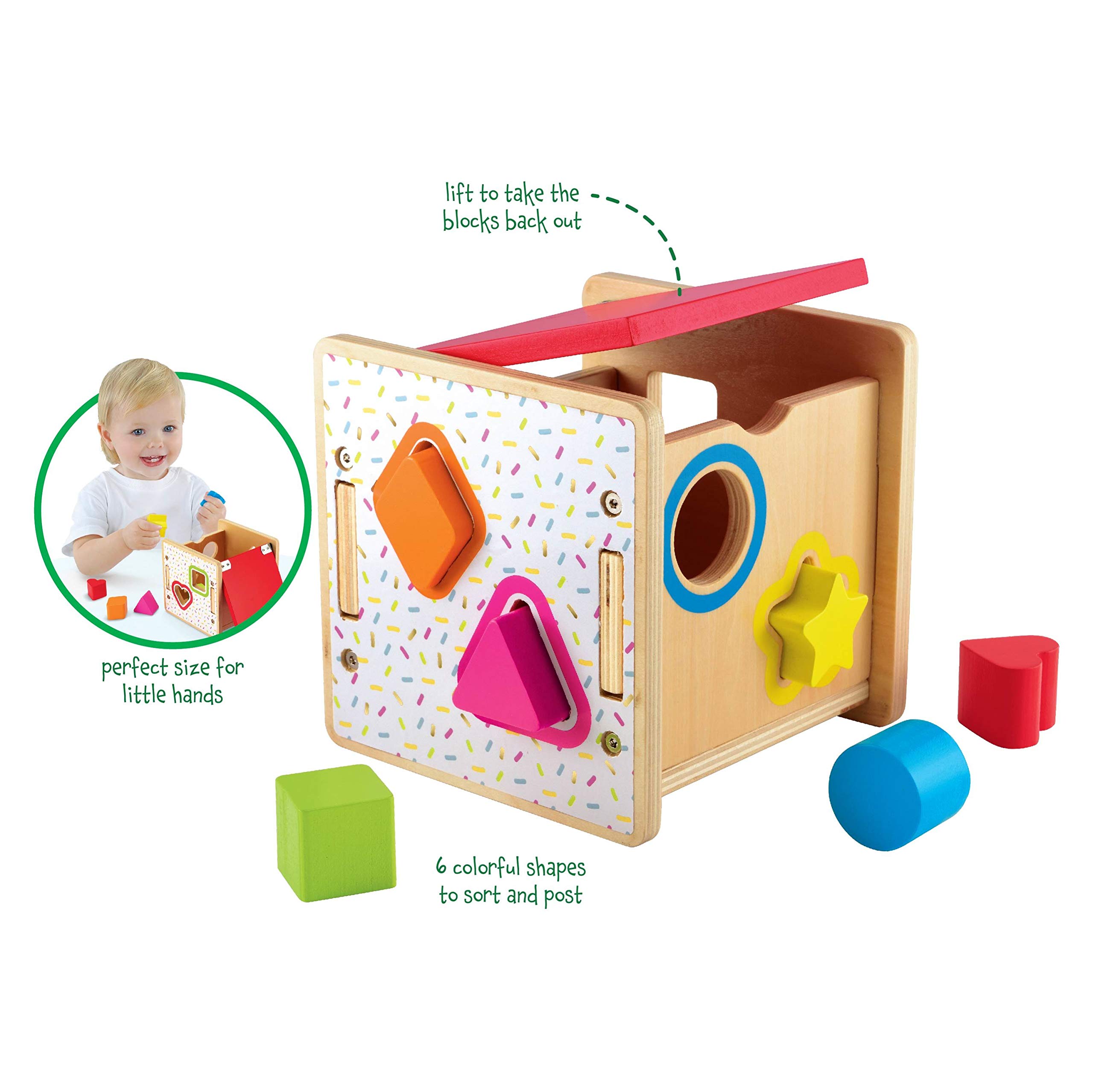 Early Learning Centre Wooden Shape Sorter, Fine Motor Skills, Problem Solving, Hand Eye Coordination, Kids Toys for Ages 18 Month, Amazon Exclusive