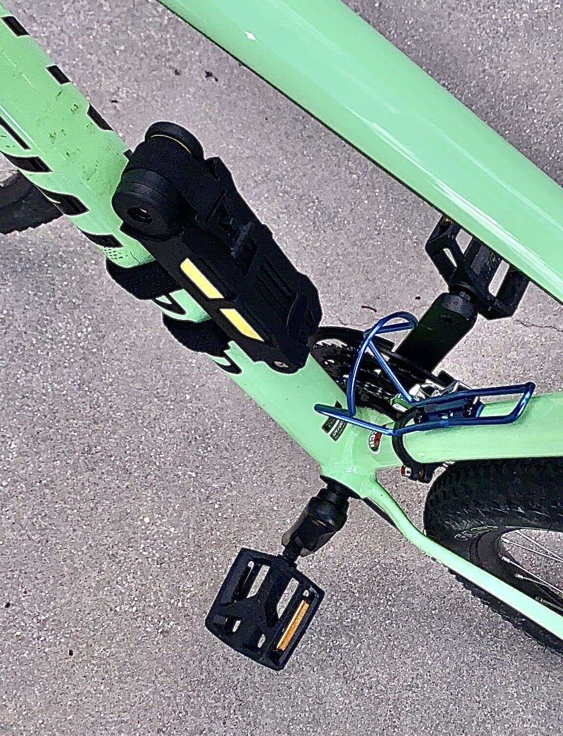 AUVRAY Anti-Theft Heavy Duty Folding Bike Lock, 3.7ft Long, Steel, with Universal Bracket and 2 Milled Keys