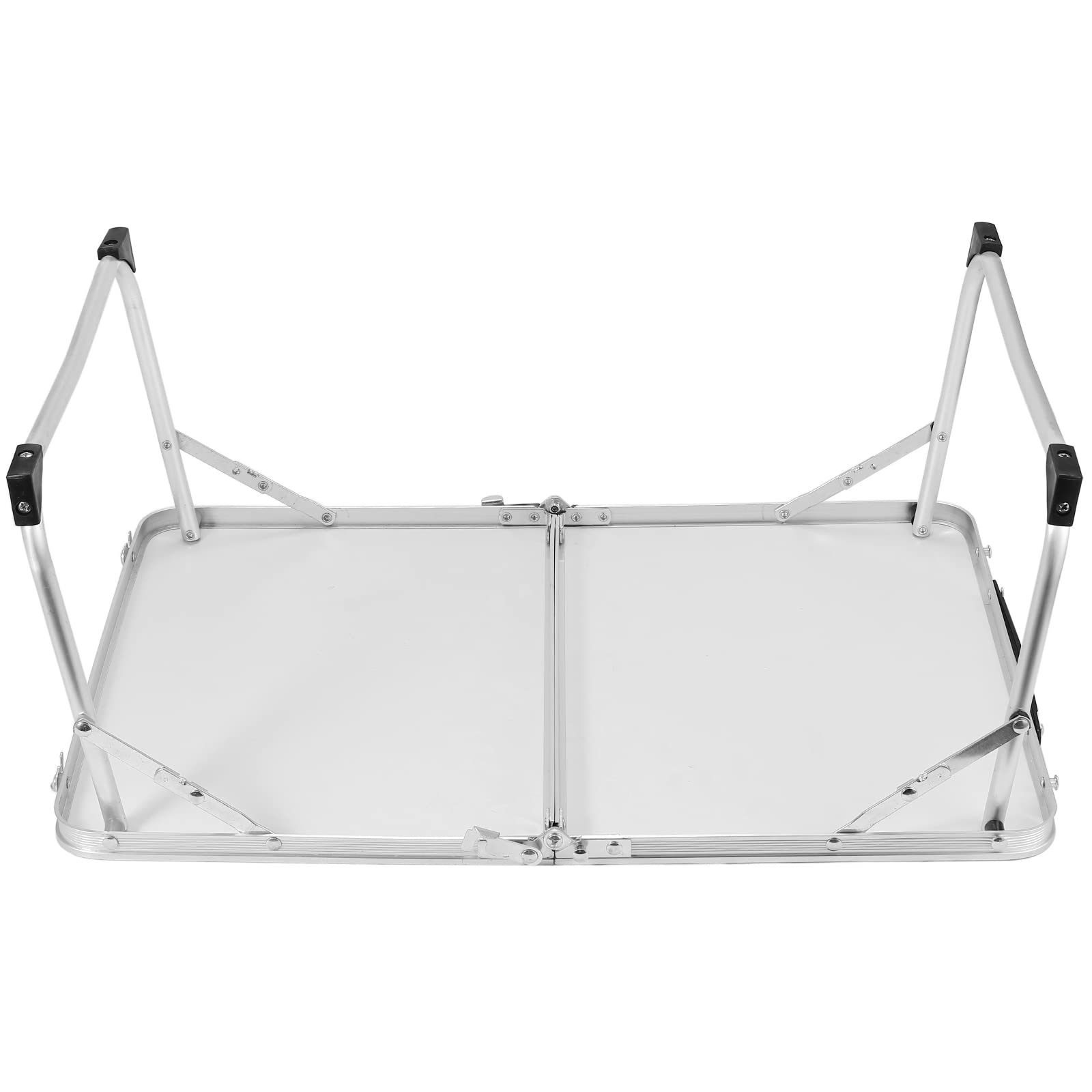 Anbte 24''x16''Small Folding Table, Aluminum Alloy Lightweight Folding Table with Carry Handle, Waterproof, Mini Camping Table for Backpacking Camping Hiking Beach Picnic, White