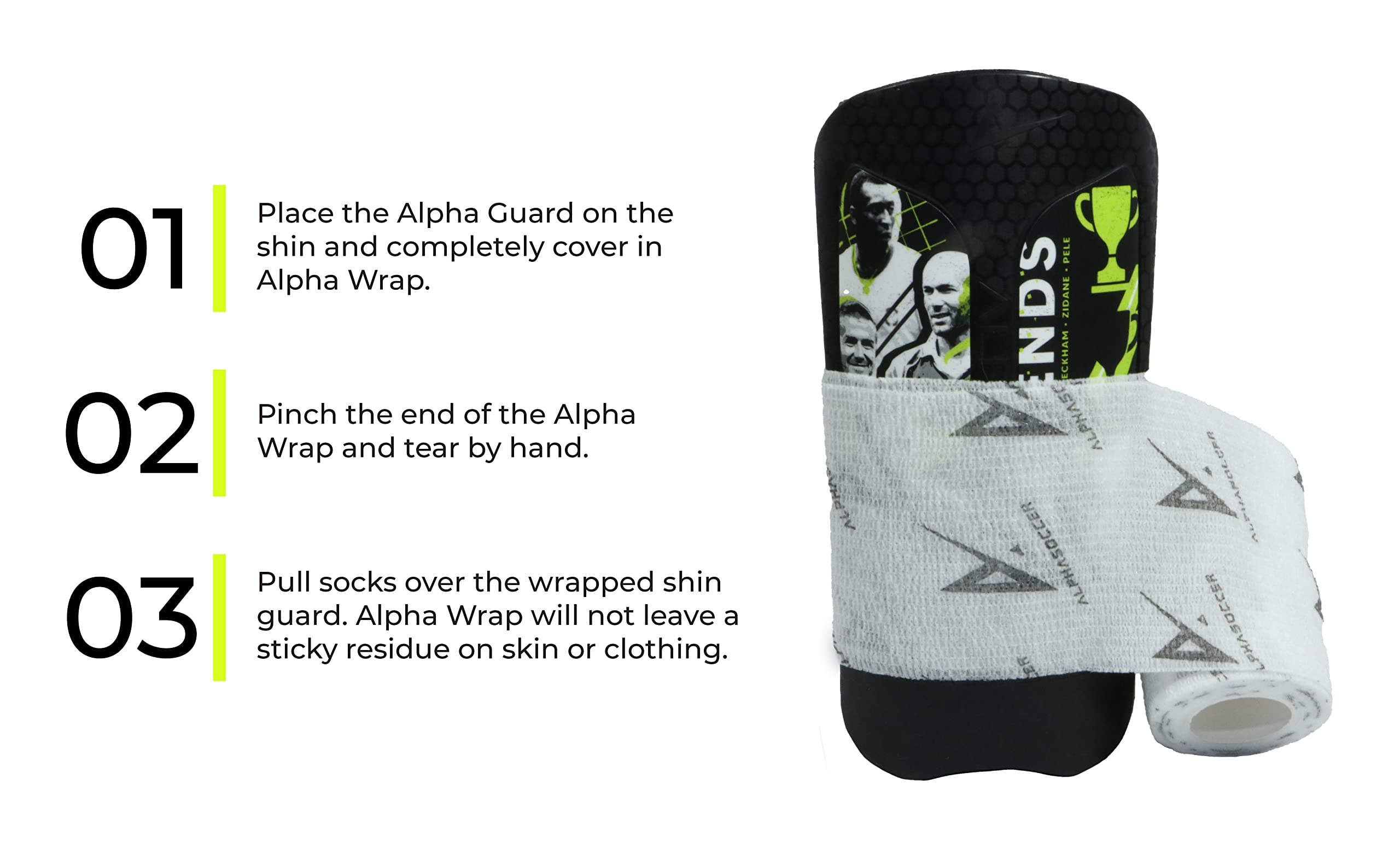Alpha Soccer Youth Shin Guards - Soccer Protective Gear, Lightweight Shin Guard Set with Single Straps (S/M, Messi Stickers)
