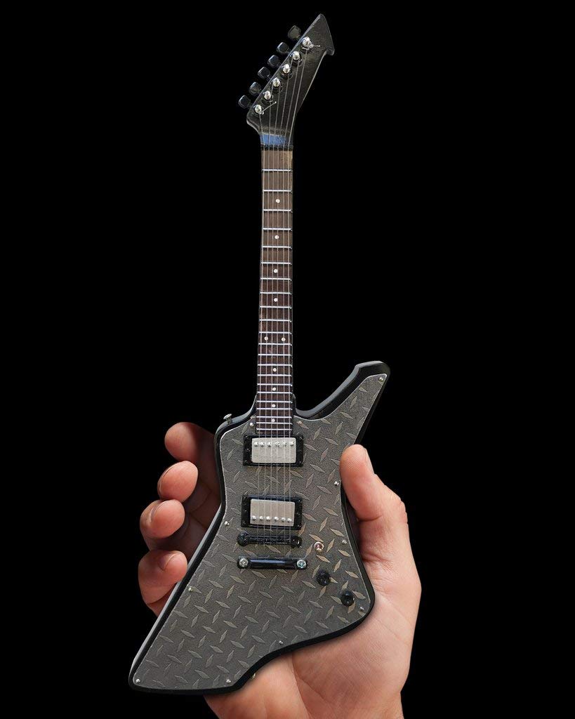 FanMerch Mini Guitar Metallica Collectible James Hetfield Diamond Plate Guitar Replica